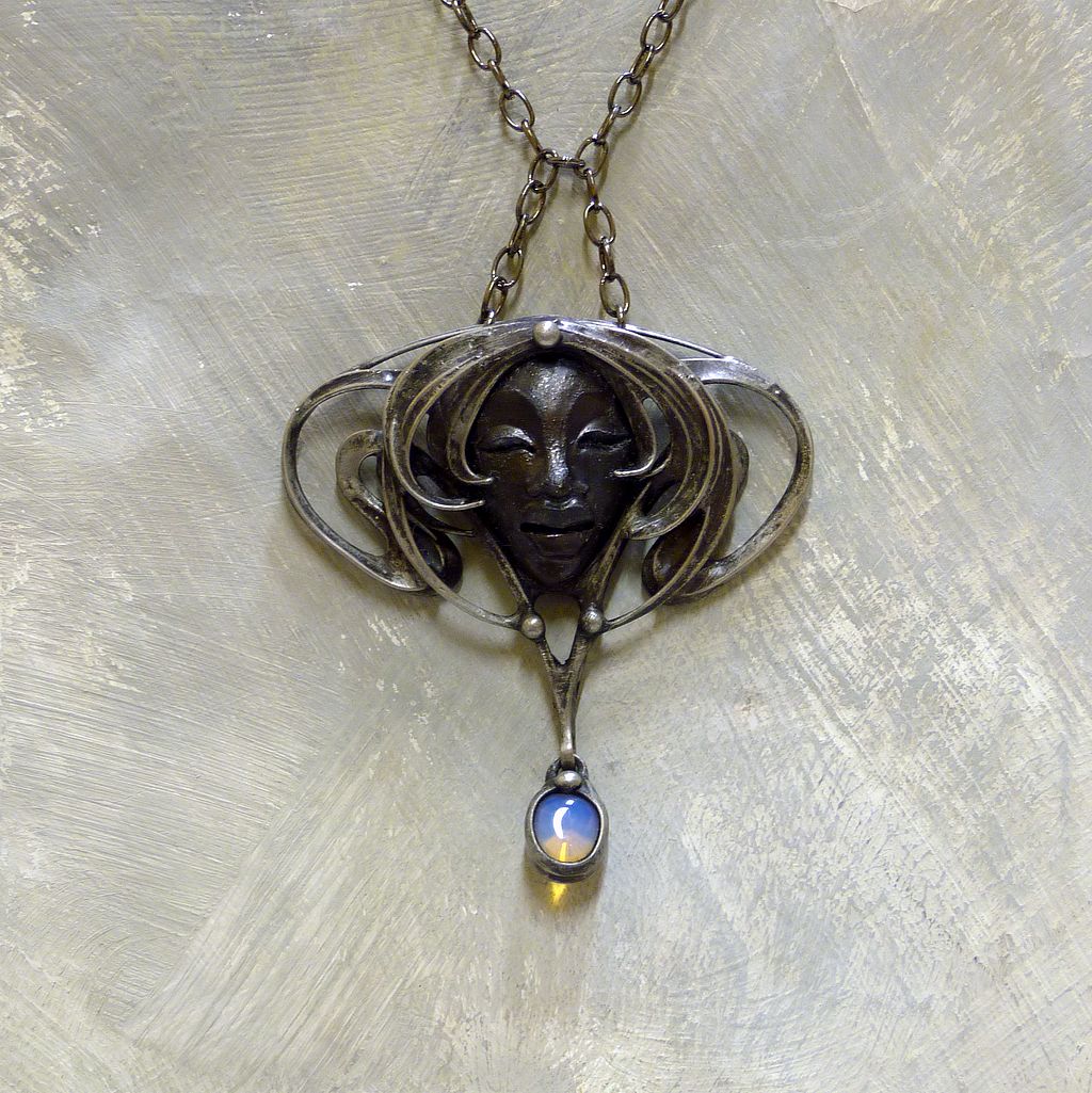 Náhrdelník dámský černý Secesia / od KB šperky | Fler.cz