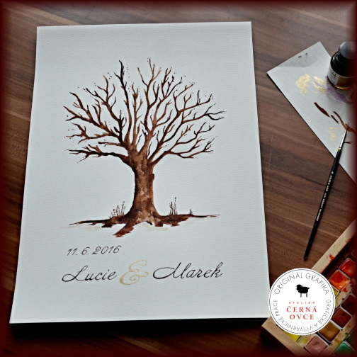 SVATEBNÍ STROM, malba, grafický papír A3 / od Atelier Černá ovce | Fler.cz