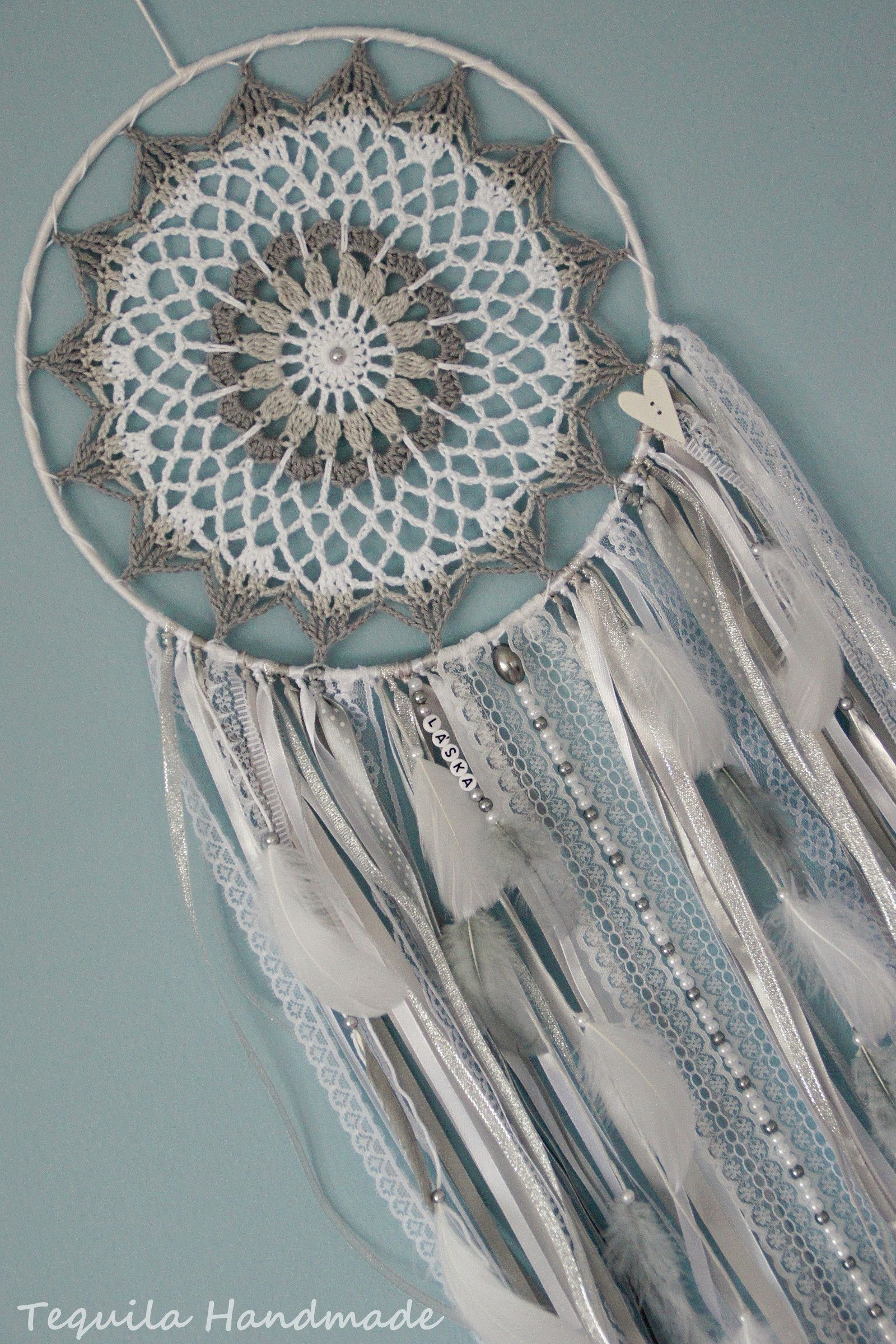 Bílý Velký lapač snů - šedý / od Tequila | Fler.cz