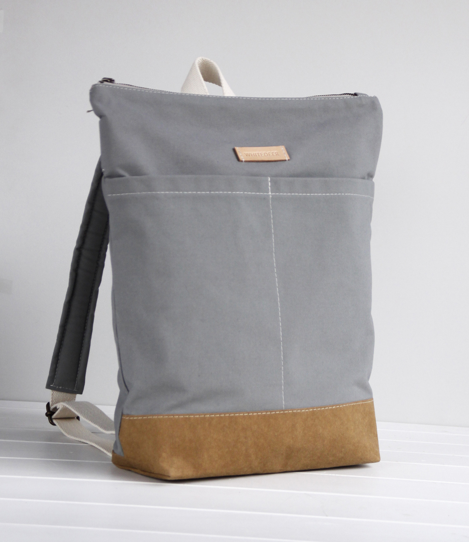 Béžový Batoh No.3 LightGray&Sand / od White Deer | Fler.cz