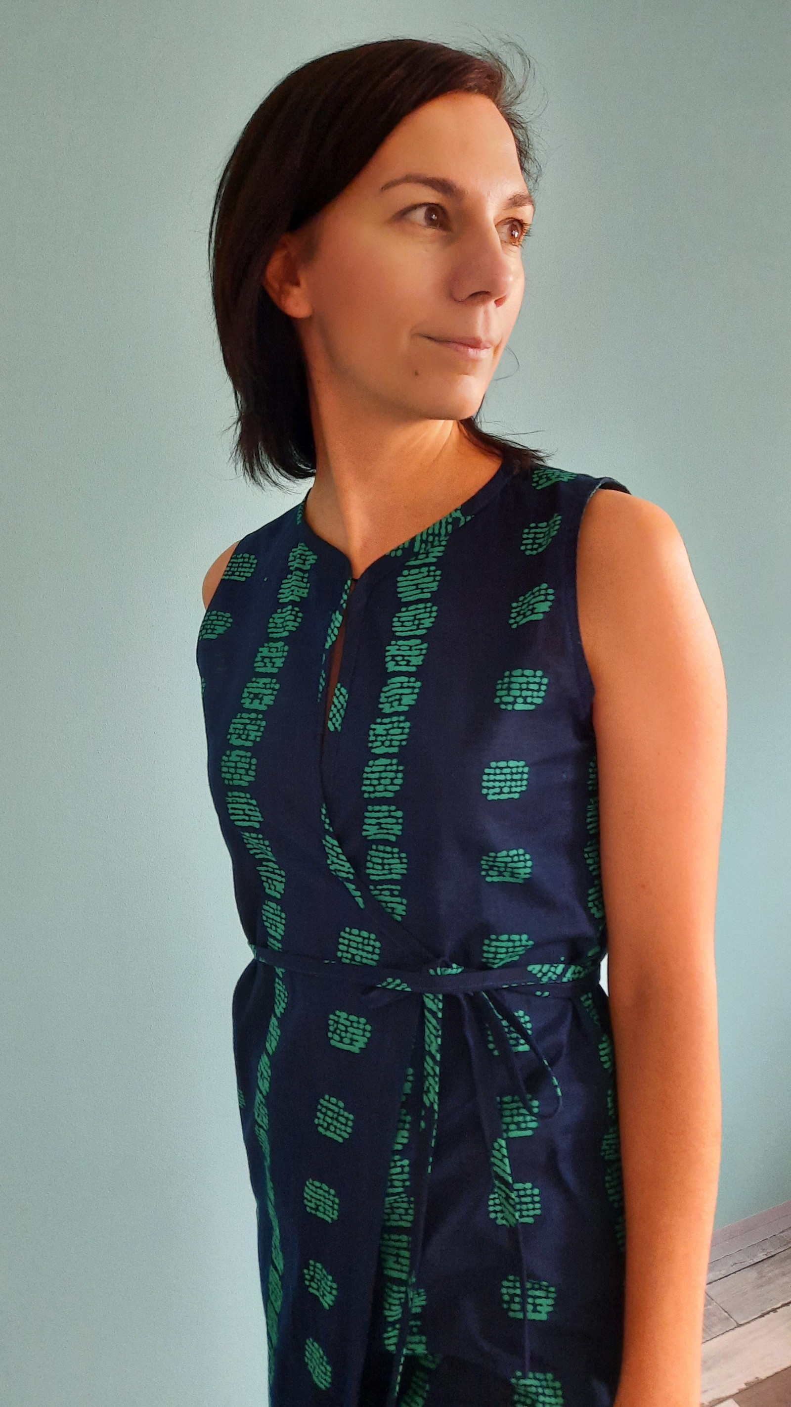 Šaty Modrotisk na zelené vel 36/38 / od Modrotiskové šaty od Mii | Fler.cz