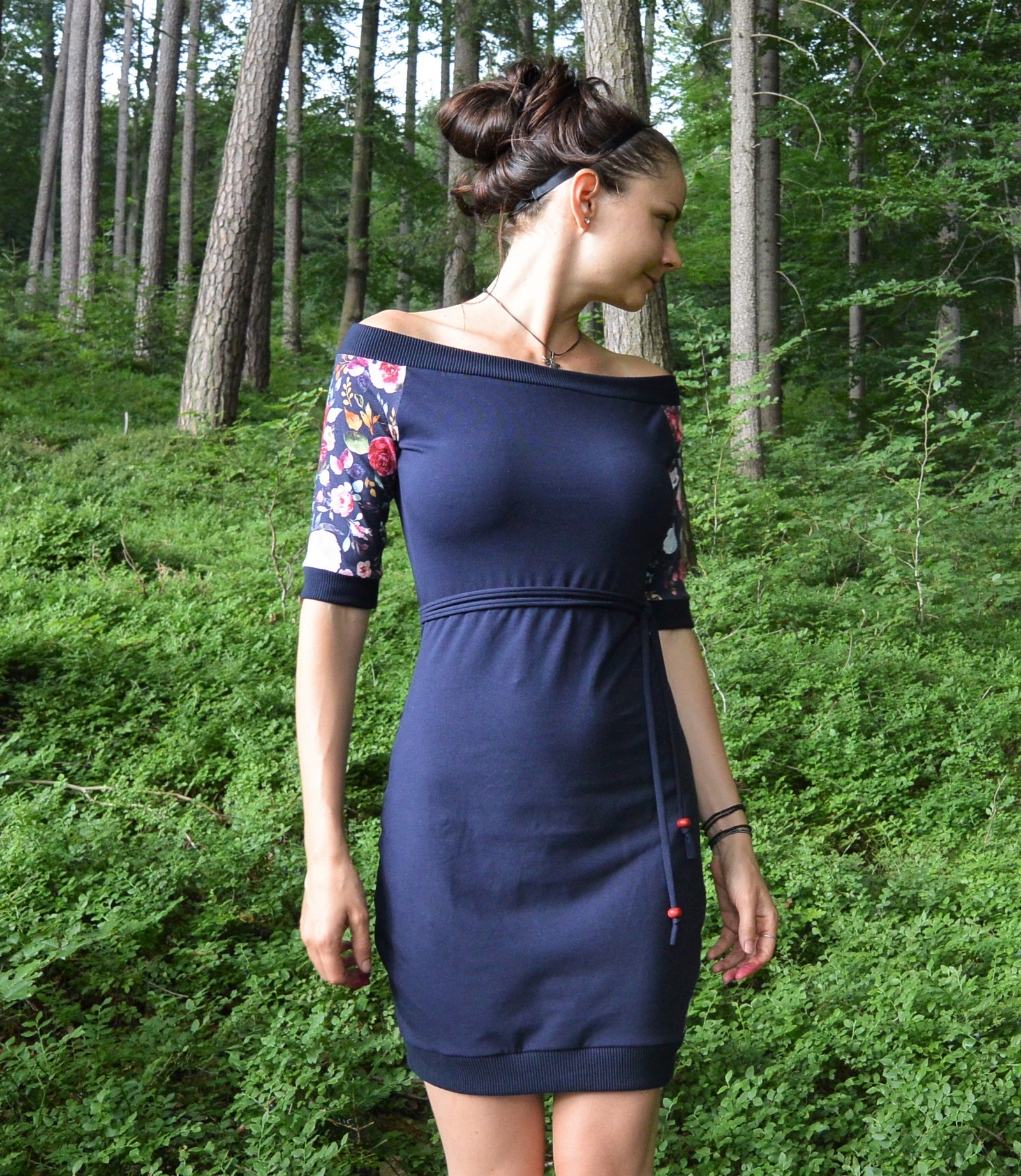 Šaty dámské půlnoční modré Buďte plamen, ne můra. / od mapache | Fler.cz