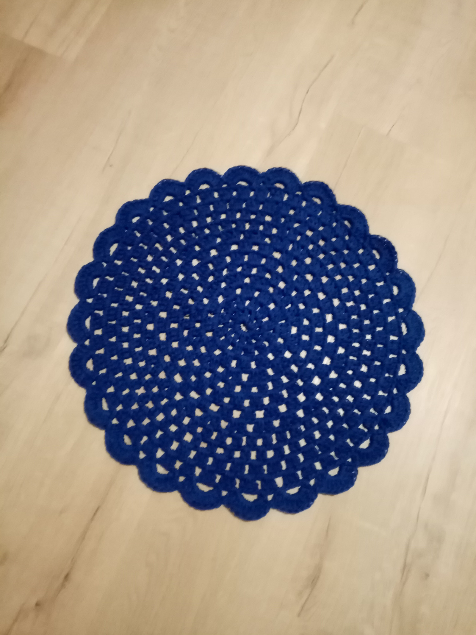 Půlnoční modrý Háčkovaný koberec / od mandleh | Fler.cz