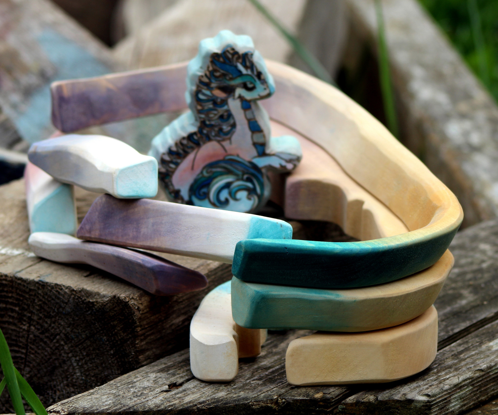 Ozdoba tyrkysová "MADAM DRAČICE" / od momamailonka | Fler.cz