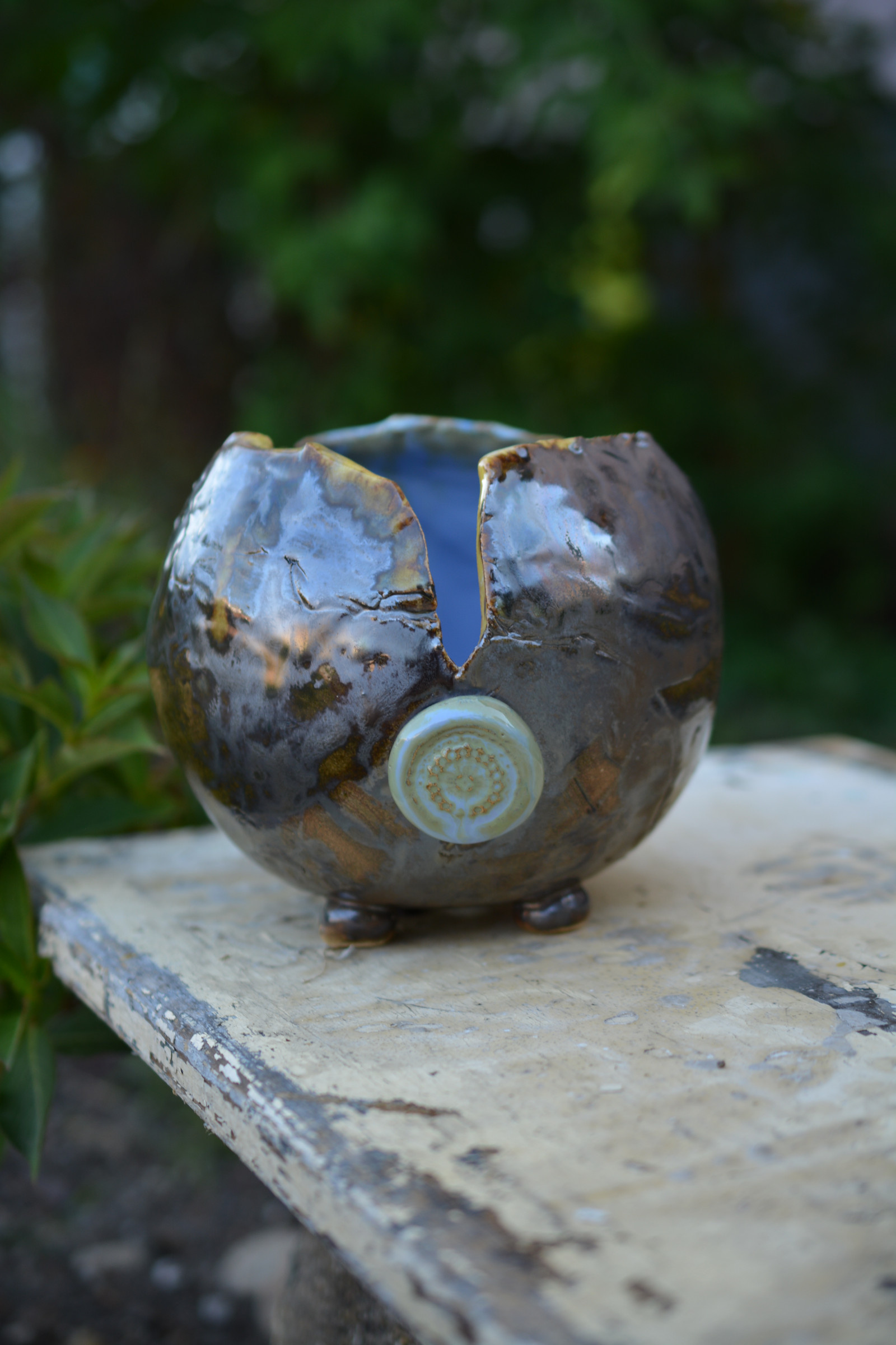 Antracitový Květináč třeba na netřesky I. / od Patla-keramika a jiné ...