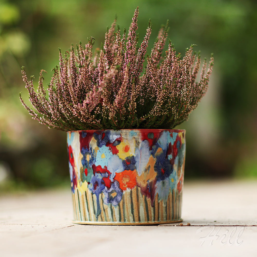 Vícebarevný Obal na květináč luční / od Hill | Fler.cz