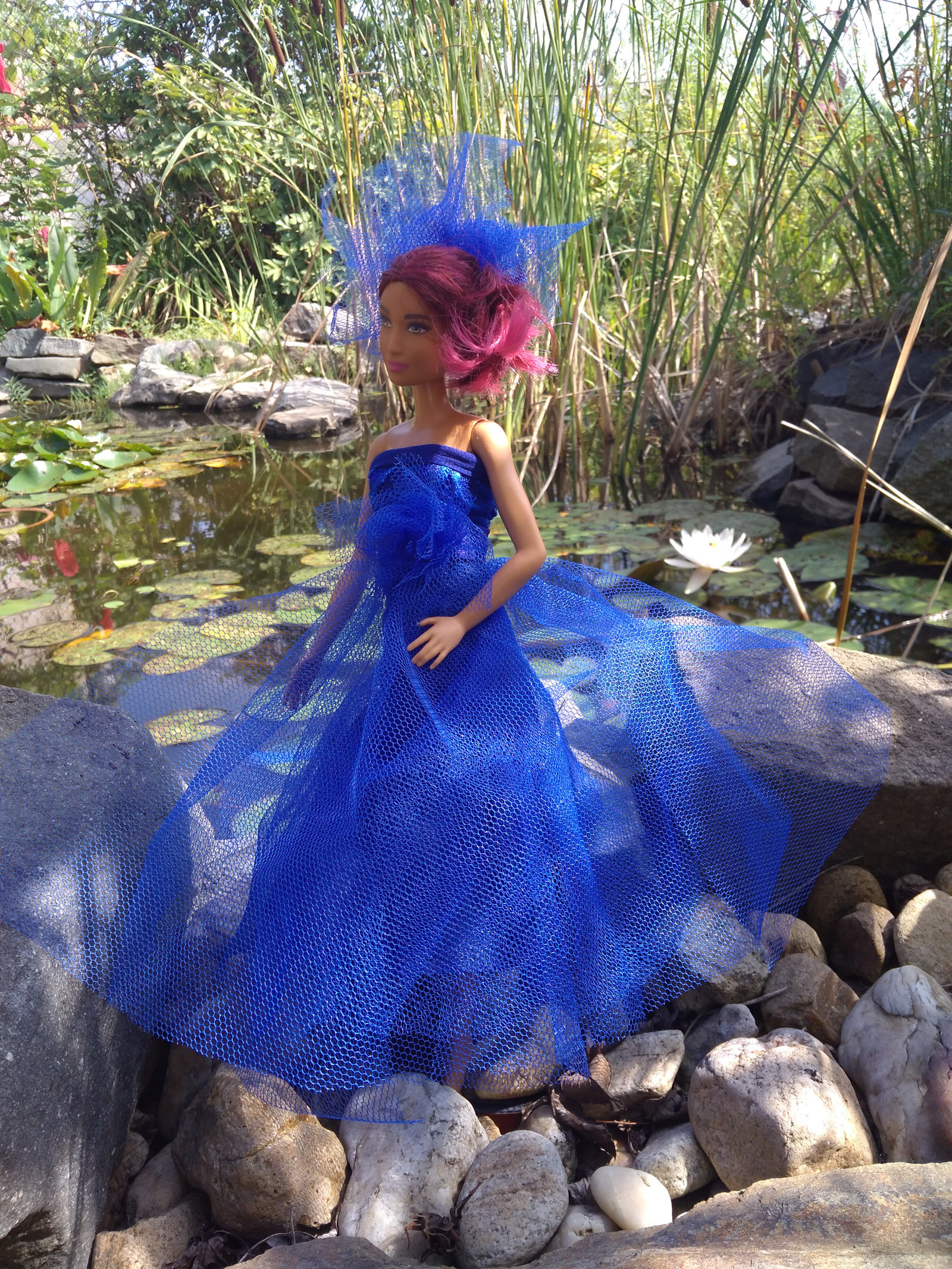 Modré Pro Barbii šaty s tylovou sukní / od helena.moda | Fler.cz