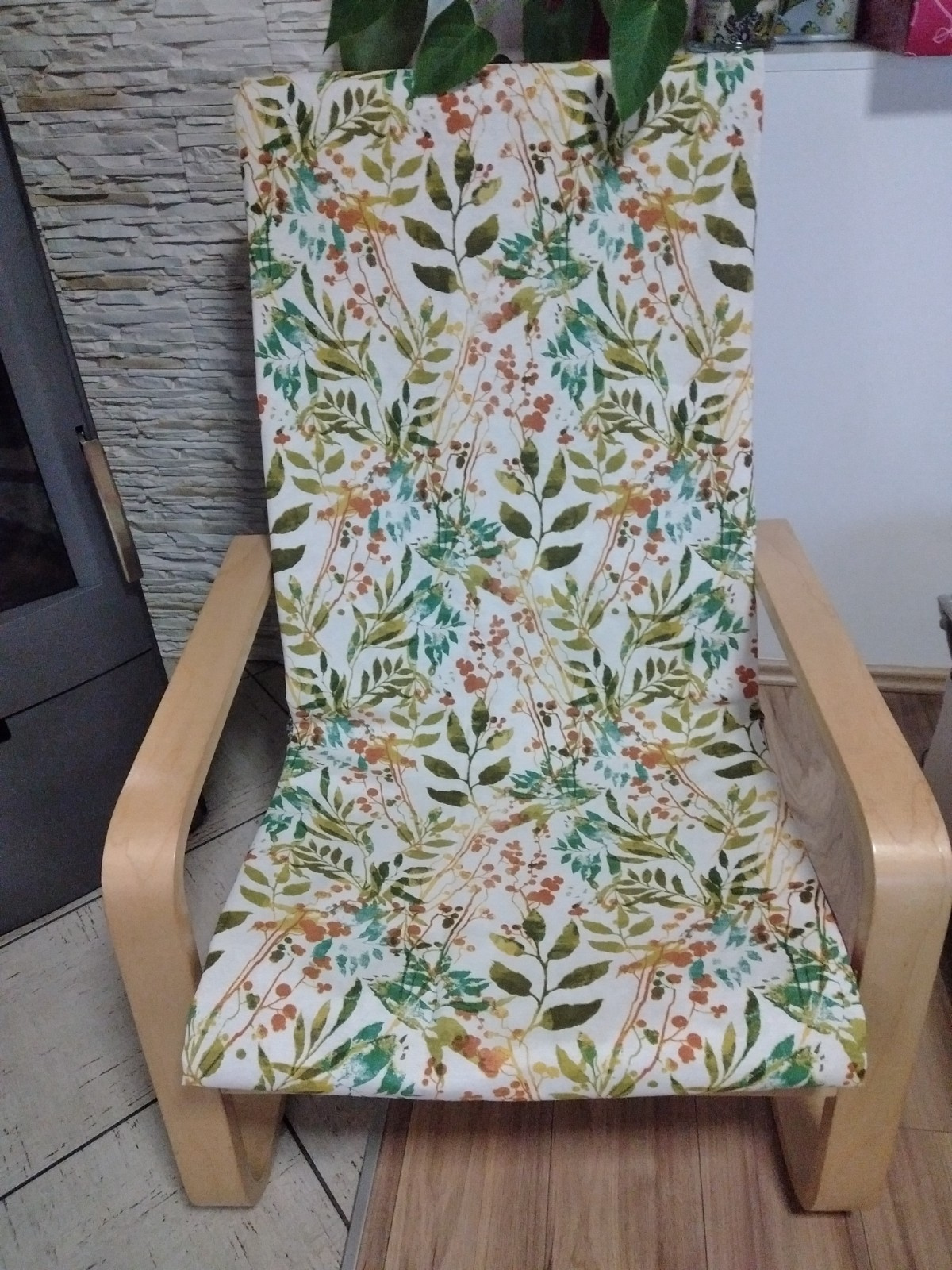 Povlak slonová kost Potah na dospělácké křeslo Poang Ikea / od Ladonika | Fler.cz