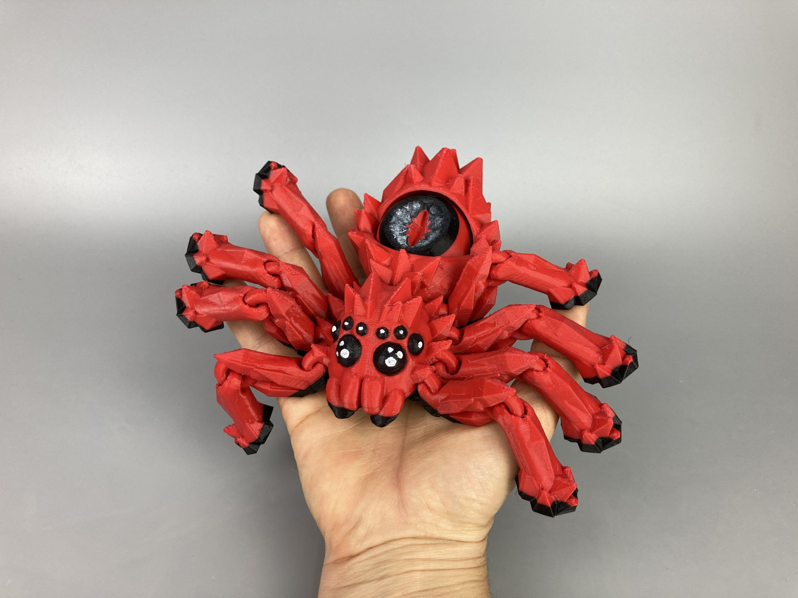 Figurka červená Krystalový pavouk - 13,5 cm tělo, 3D tisk / od 3dnest ...