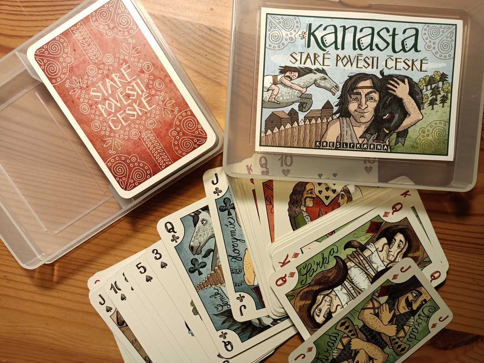 Společenská hra vícebarevná Kanasta - Staré pověsti české - hrací karty ...
