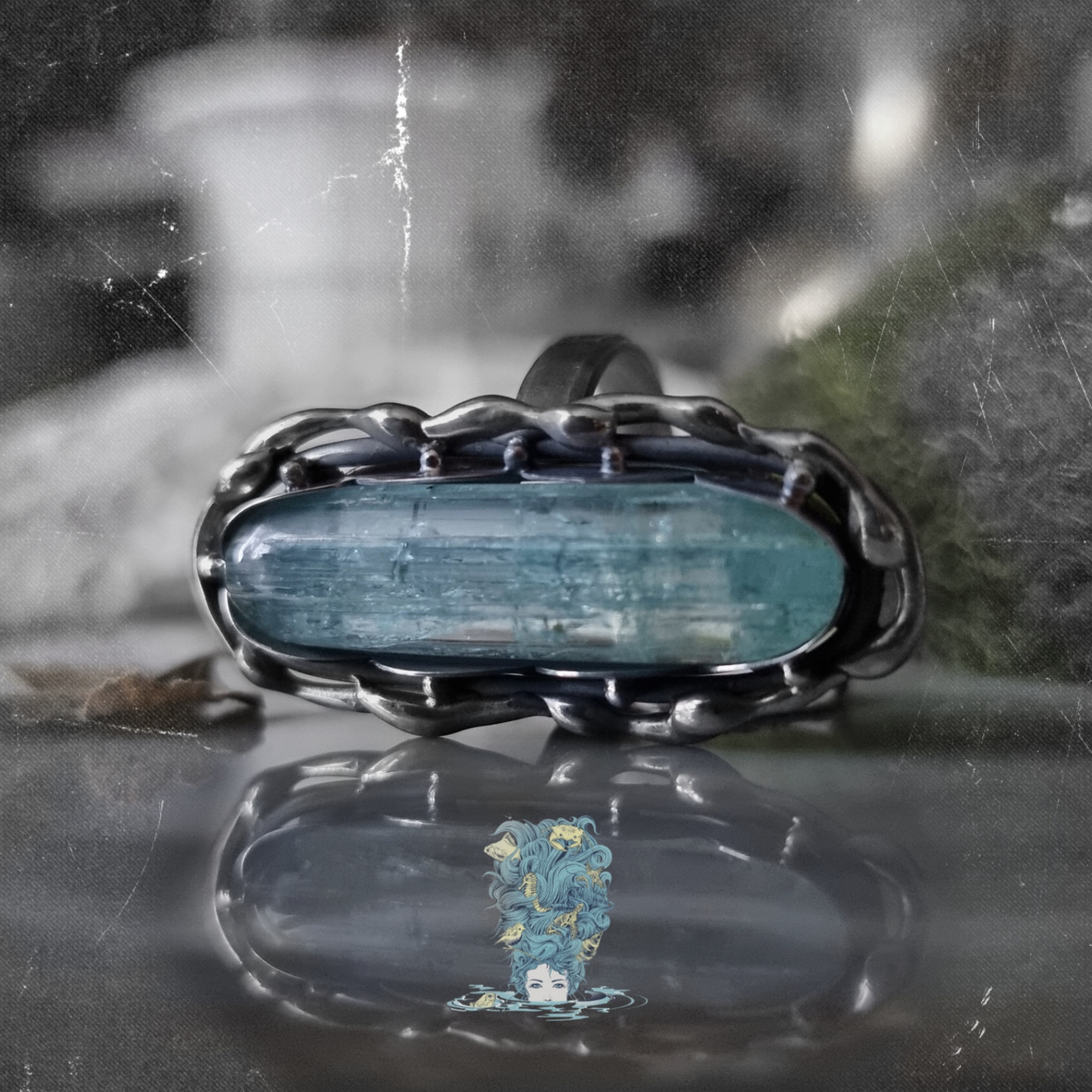 Dámský nebesky modrý Prsten - Aquamarin, Ag 925/1000 / od Izovella ...