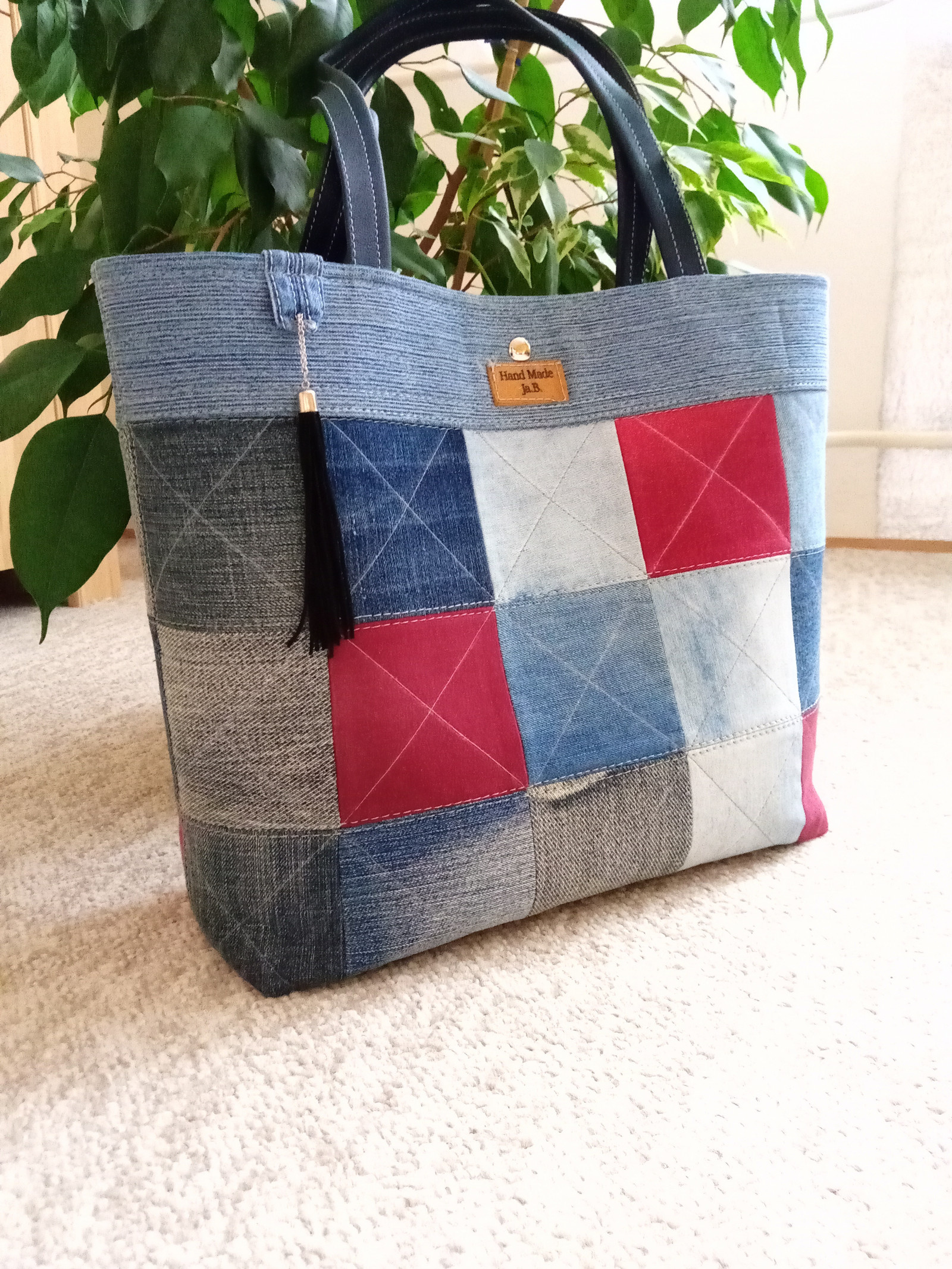 Modrá Riflová taška- na nákup, k vodě, do knihovny.... / od Ja.B. | Fler.cz