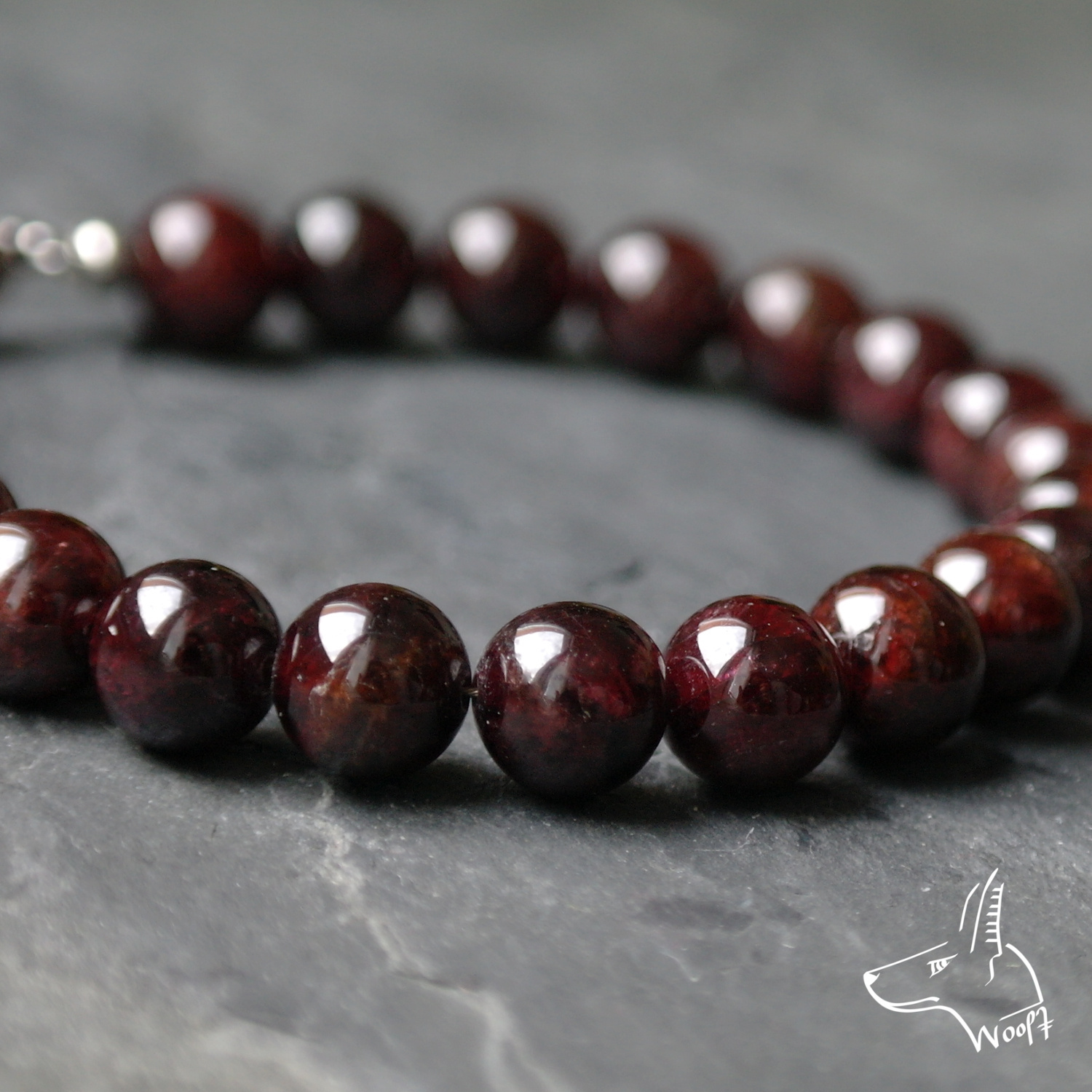 Dámský vínový Náramek granát almandin / od Woolf | Fler.cz