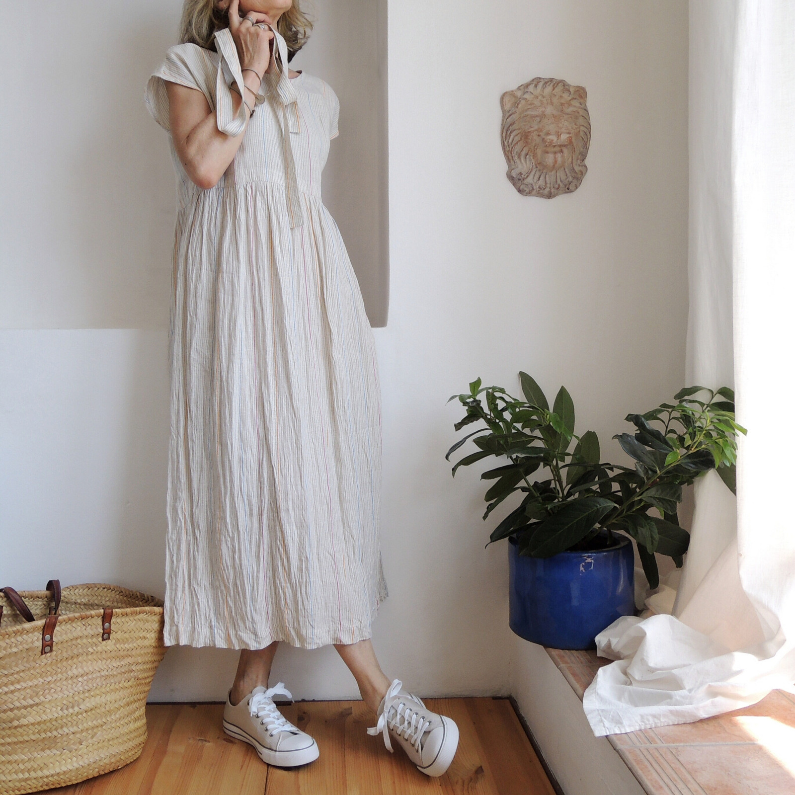 Dámské slonová kost RUTH šaty len - Rays smetanová / od ErmaBe | Fler.cz