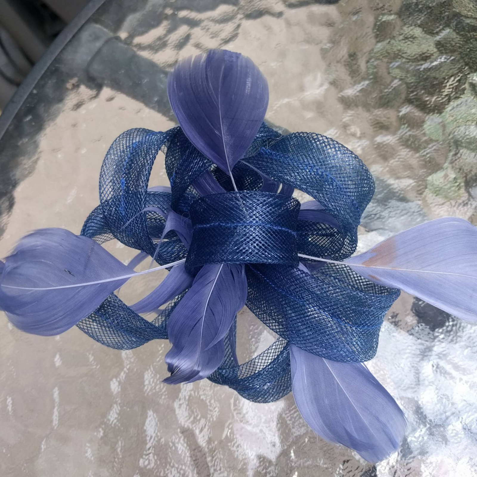 Dámský půlnoční modrý Royal Ocean Fascinator / od Maria accessories ...