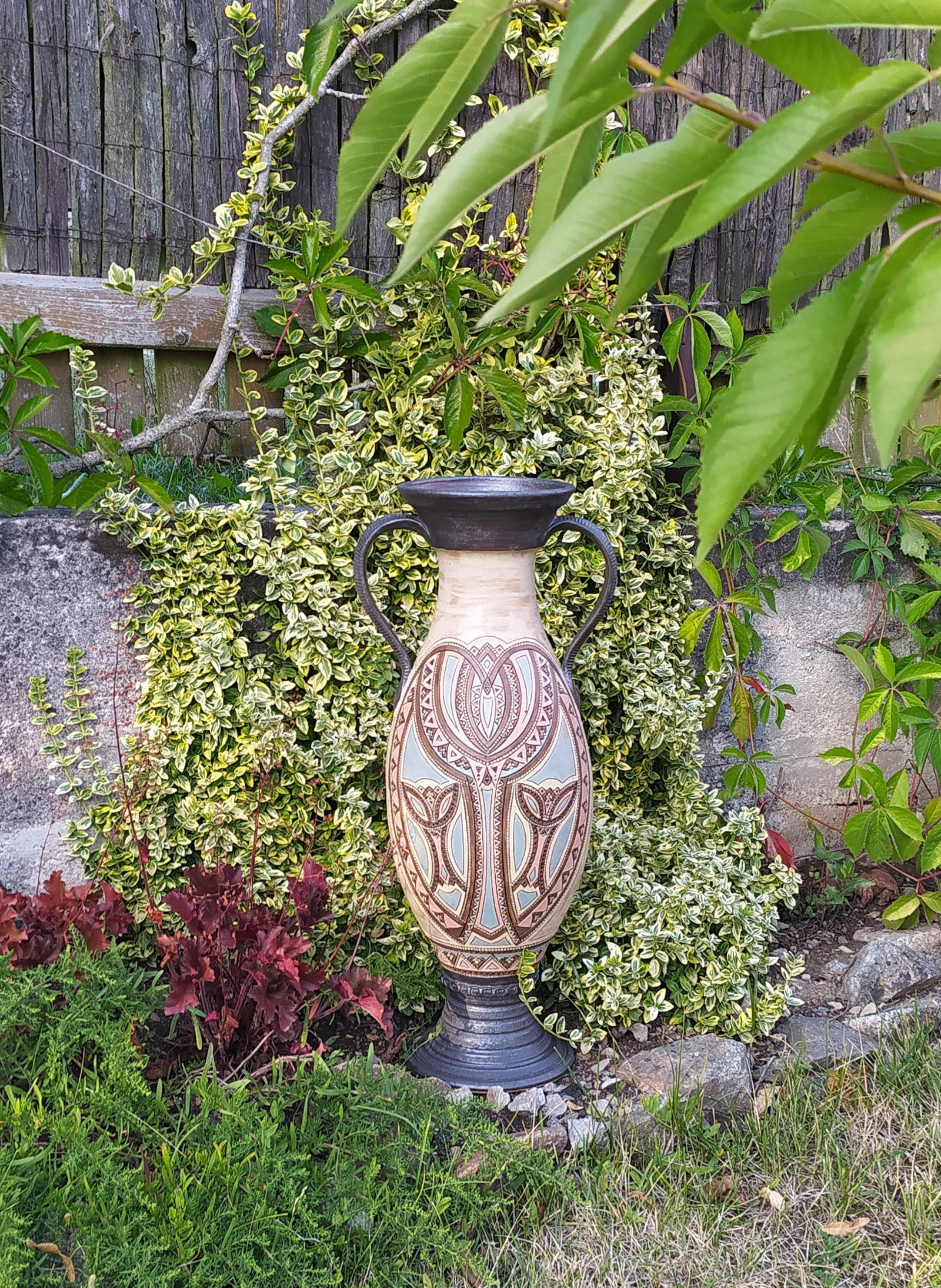 Váza vícebarevná Amfora / od keramika jana macečková | Fler.cz