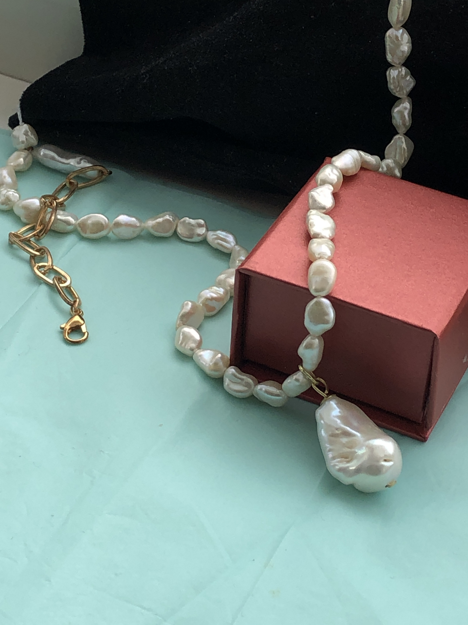 Bílý Perlový náhrdelník na PŘÁNÍ,perly ve zlatě n.Ag925 / od BS DESIGN ...