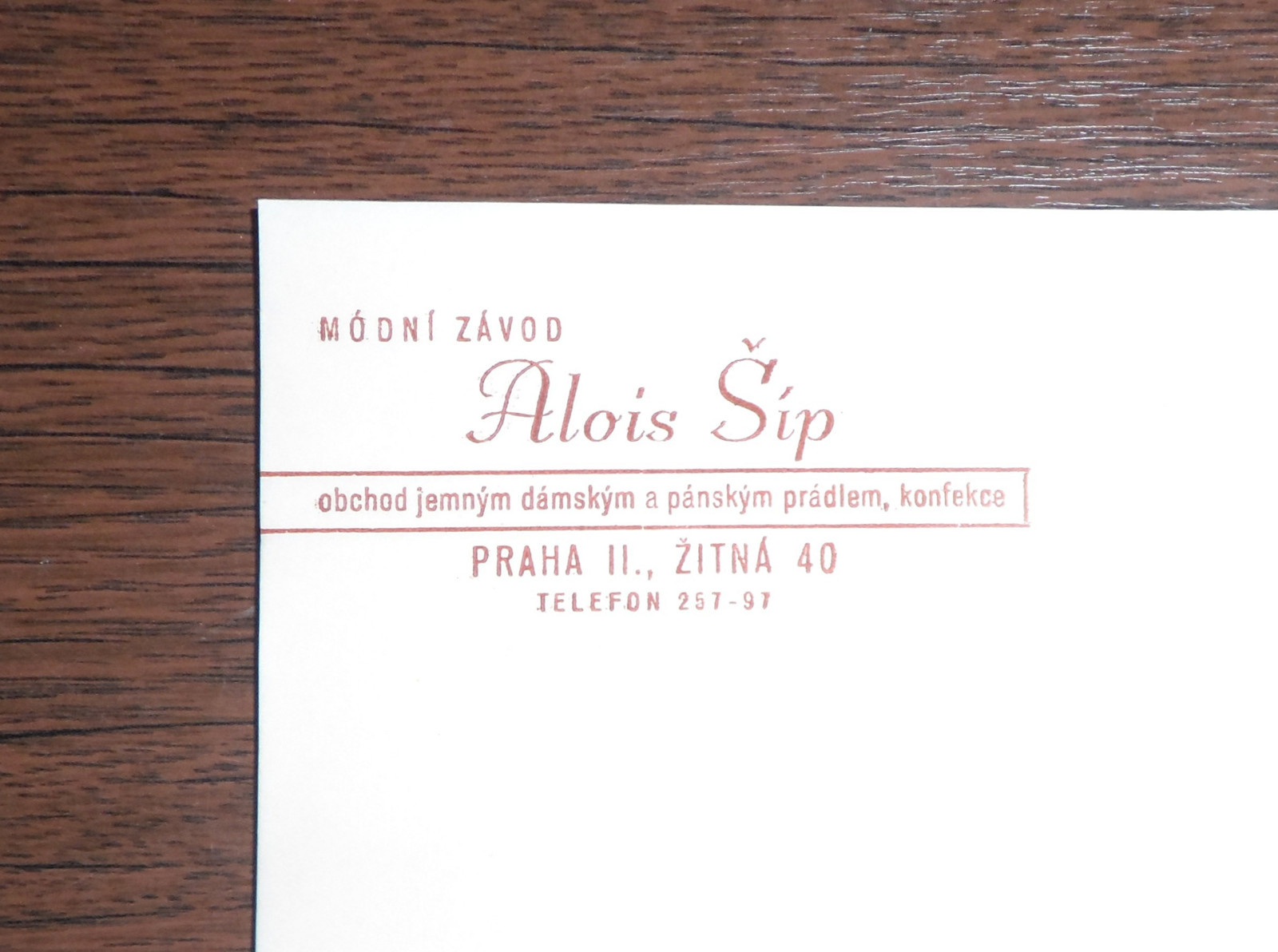 Kancelářské potřeby pudrové 20x firemní dopisní PAPÍR • Alois Šíp / od ...