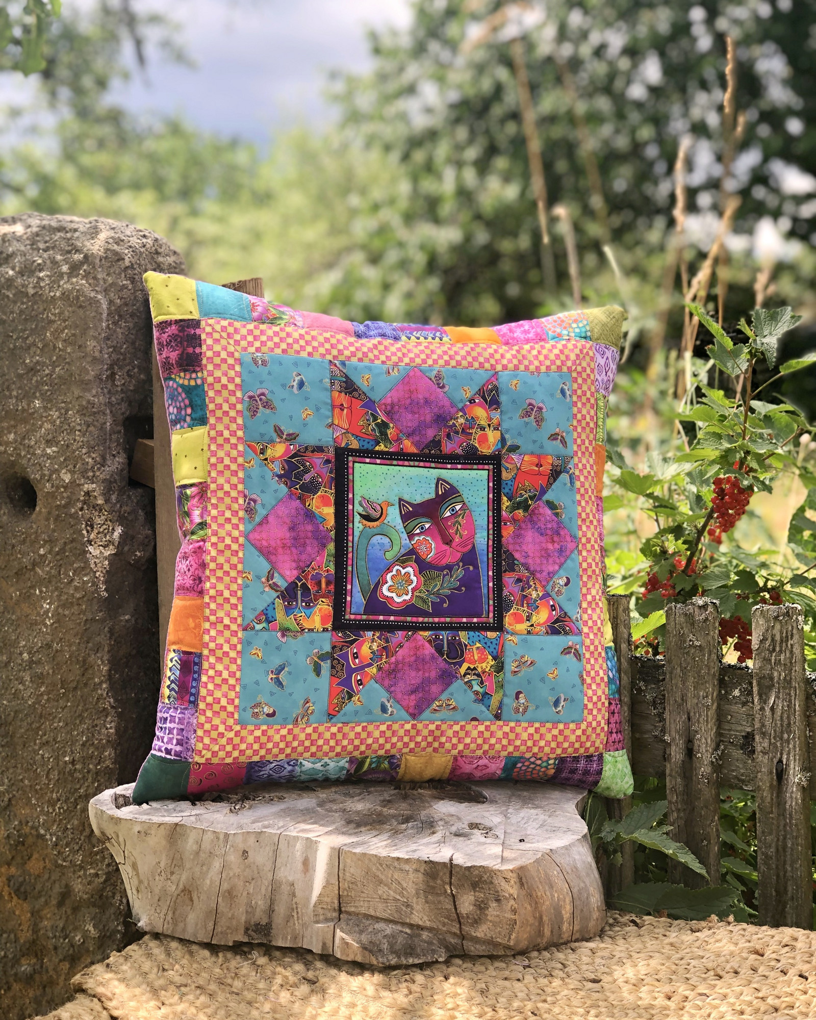 Vícebarevný Kočkování - polštář / od danyla | Fler.cz