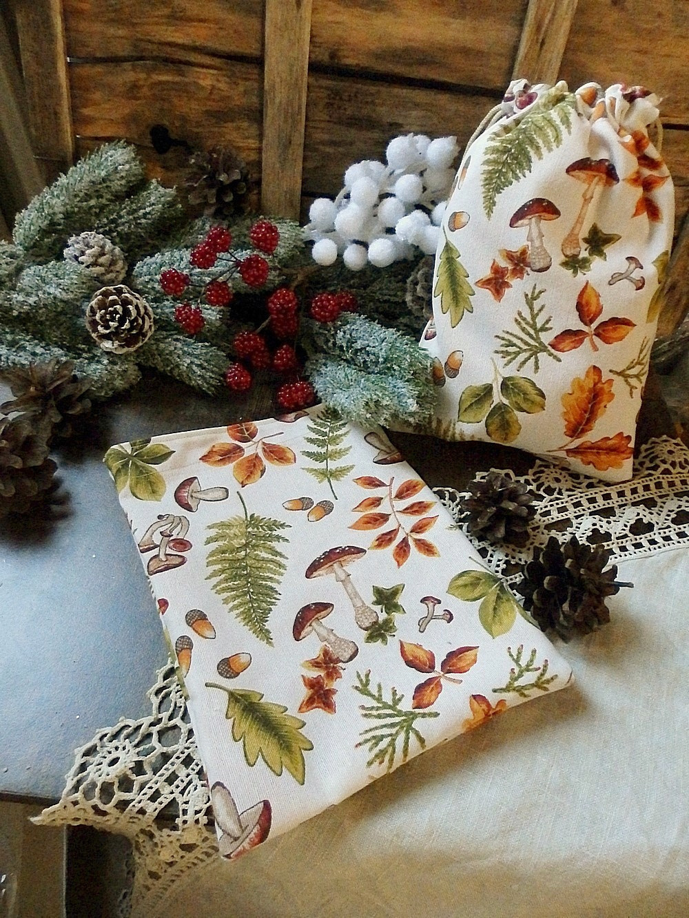 Oranžový Pytlík Na houby / od Andin | Fler.cz