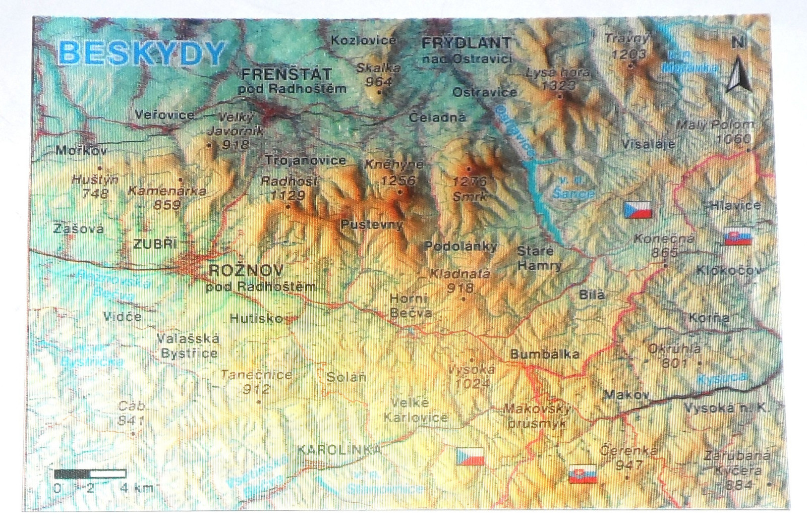 Čistá POHLEDNICE, efekt 3D • mapa BESKYDY / od Cusco | Fler.cz