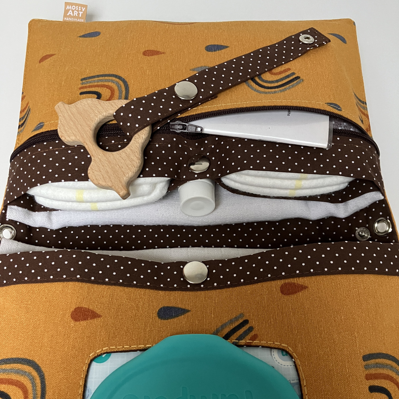 Hořčicový Plenkovník 6v1-duha na režné (cena bez popruhů) / od MossyArt | Fler.cz