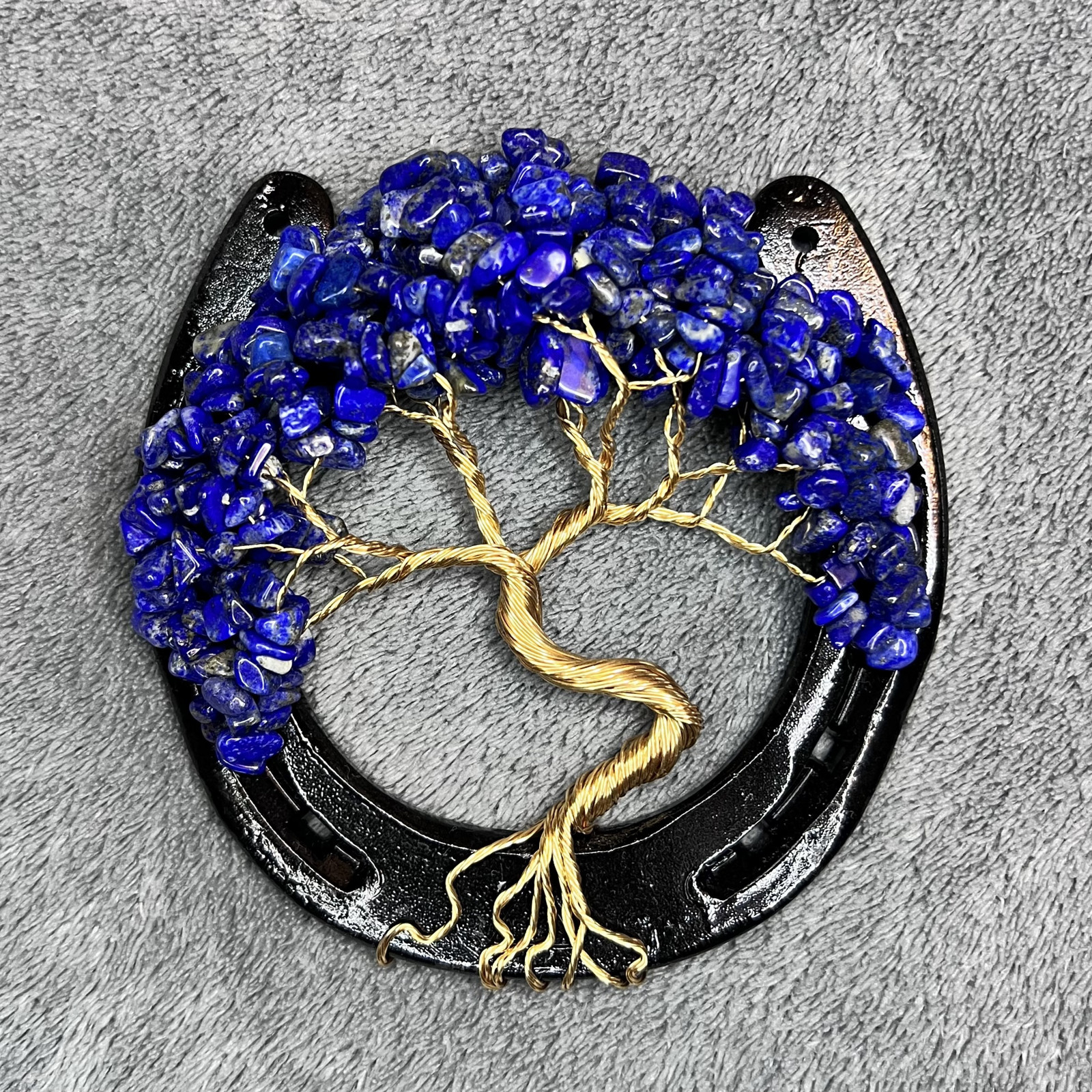 Podkova modrá Strom života na podkově / od VarajovArt | Fler.cz