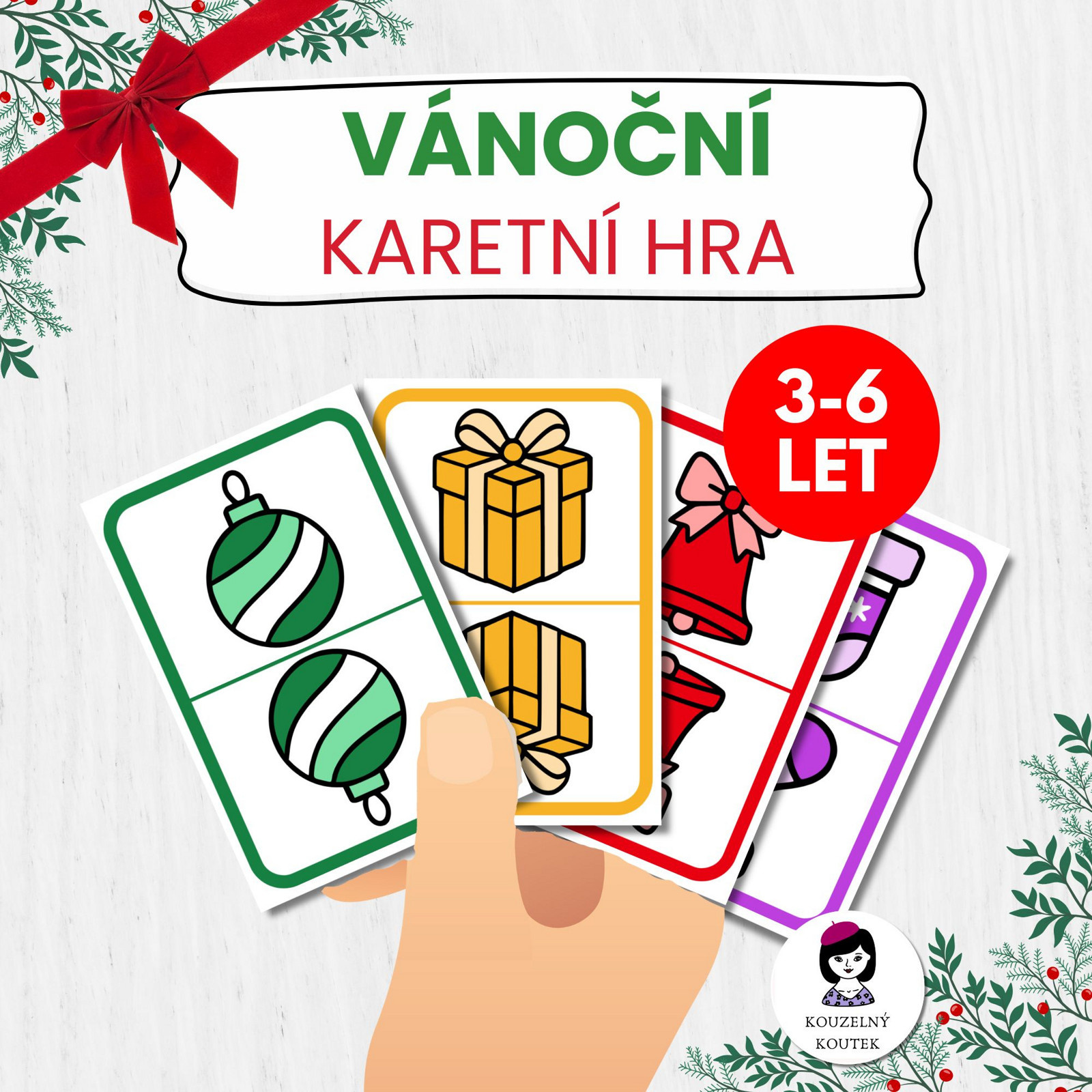 Vánoční karetní hra Prší | Vánoce | Advent / od Kouzelný koutek | Fler.cz