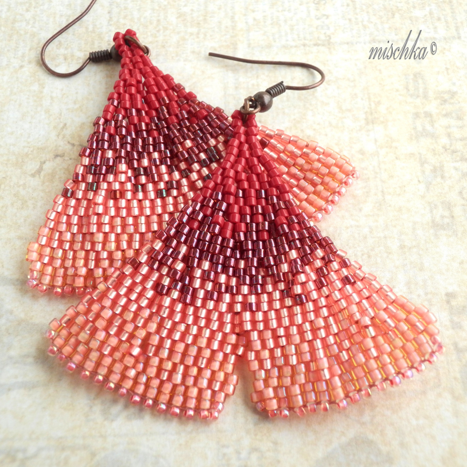 Dámské červené Náušnice "Jinany No.8" / od Bird on Birch | Fler.cz