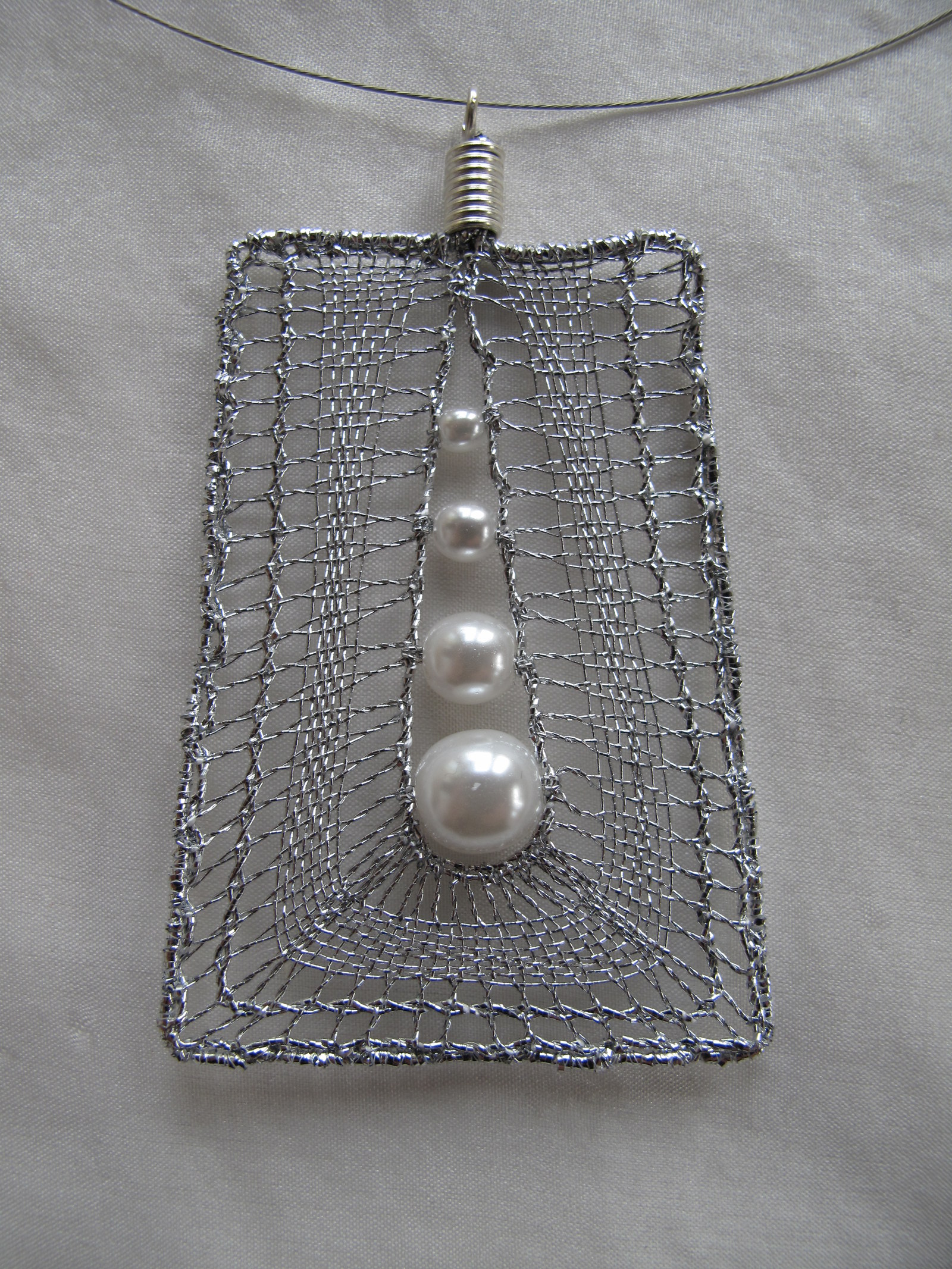 Přívěsek dámský Stříbrný obdélník / od Romana Kdýrová | Fler.cz