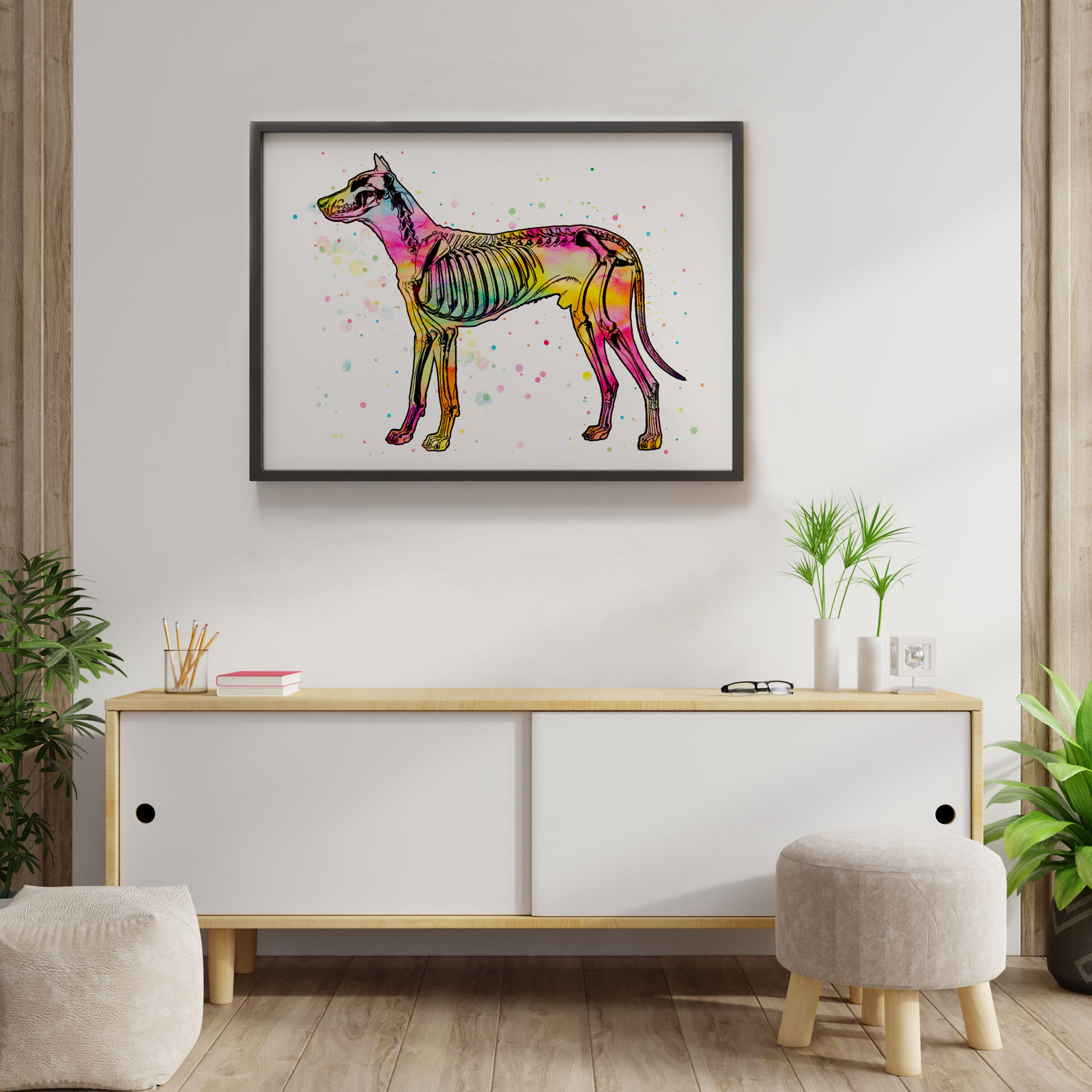 Plakát Anatomie psa - Tisk na grafický papír Formát A4 - lesklý / od ...