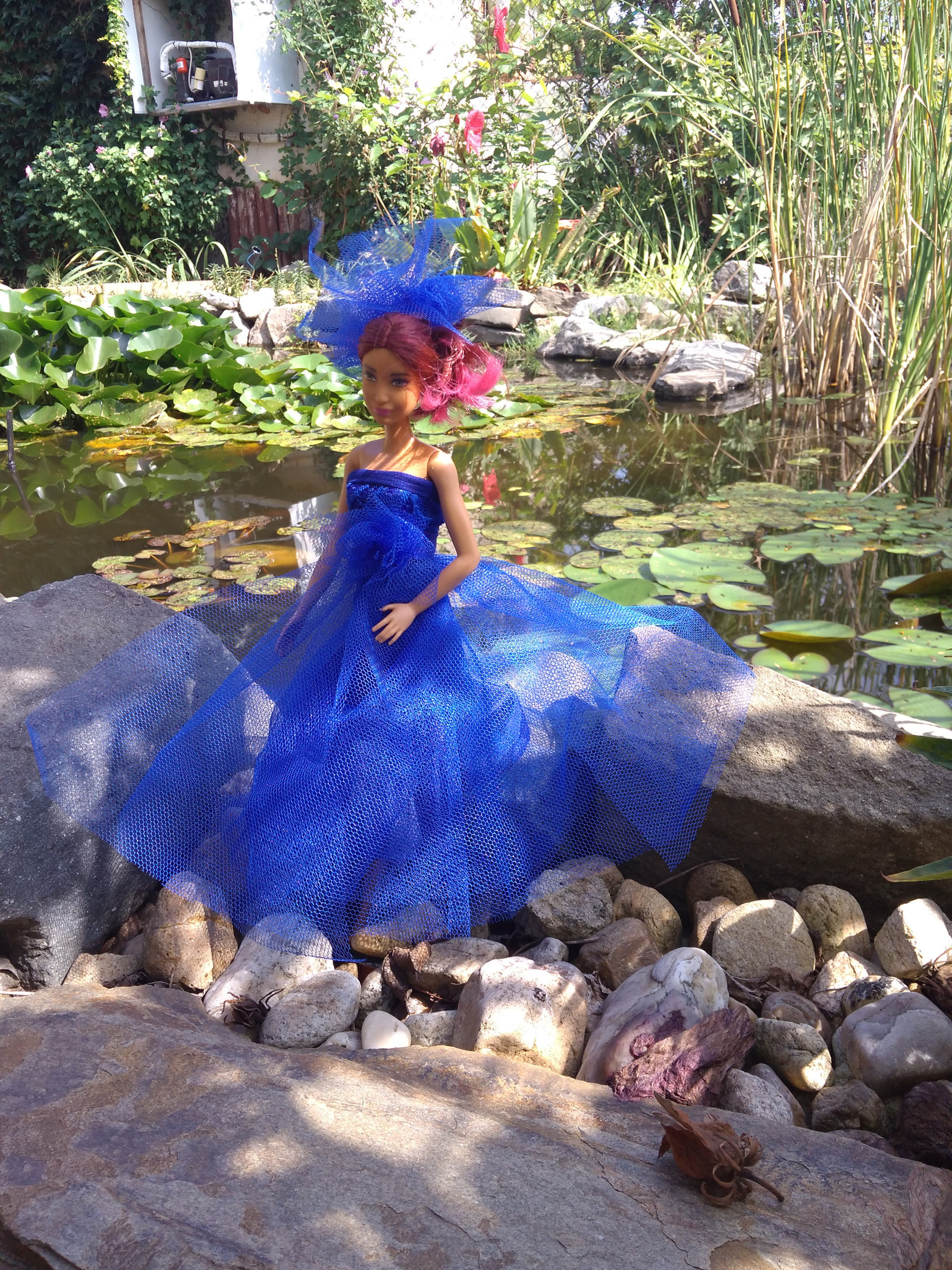 Modré Pro Barbii šaty s tylovou sukní / od helena.moda | Fler.cz