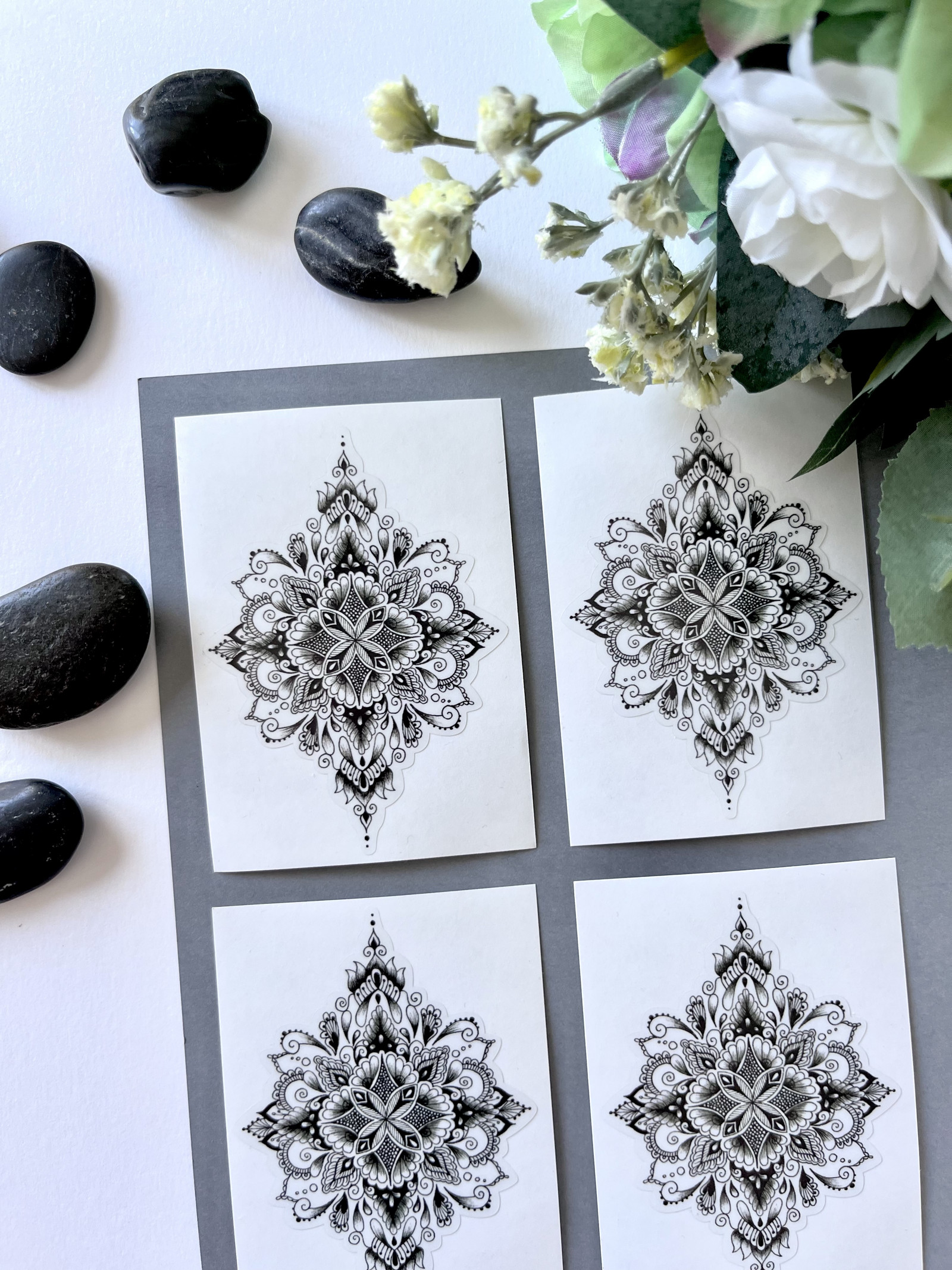 Čirá Samolepka ornamentální transparentní vel. L / od kathree | Fler.cz