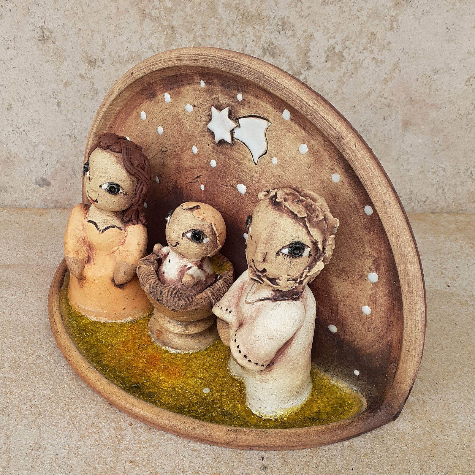 Betlém hnědý Sněží / od Keramika Hana Böhmová | Fler.cz