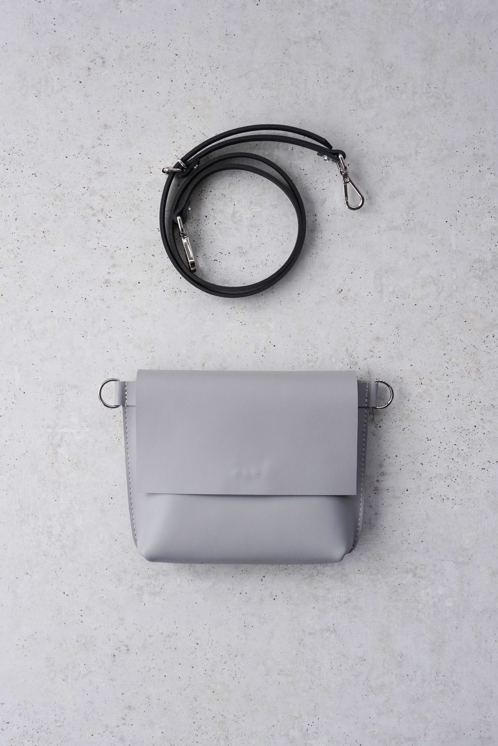 Ledvinka dámská šedá kožená ľadvinka_minimal_šedá / od loviskova.milica ...