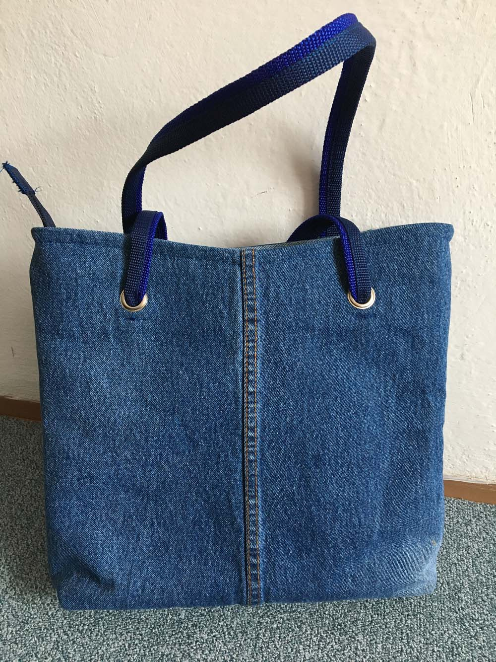 Kabelka přes rameno dámská půlnoční modrá * OBR květy * jeans ...