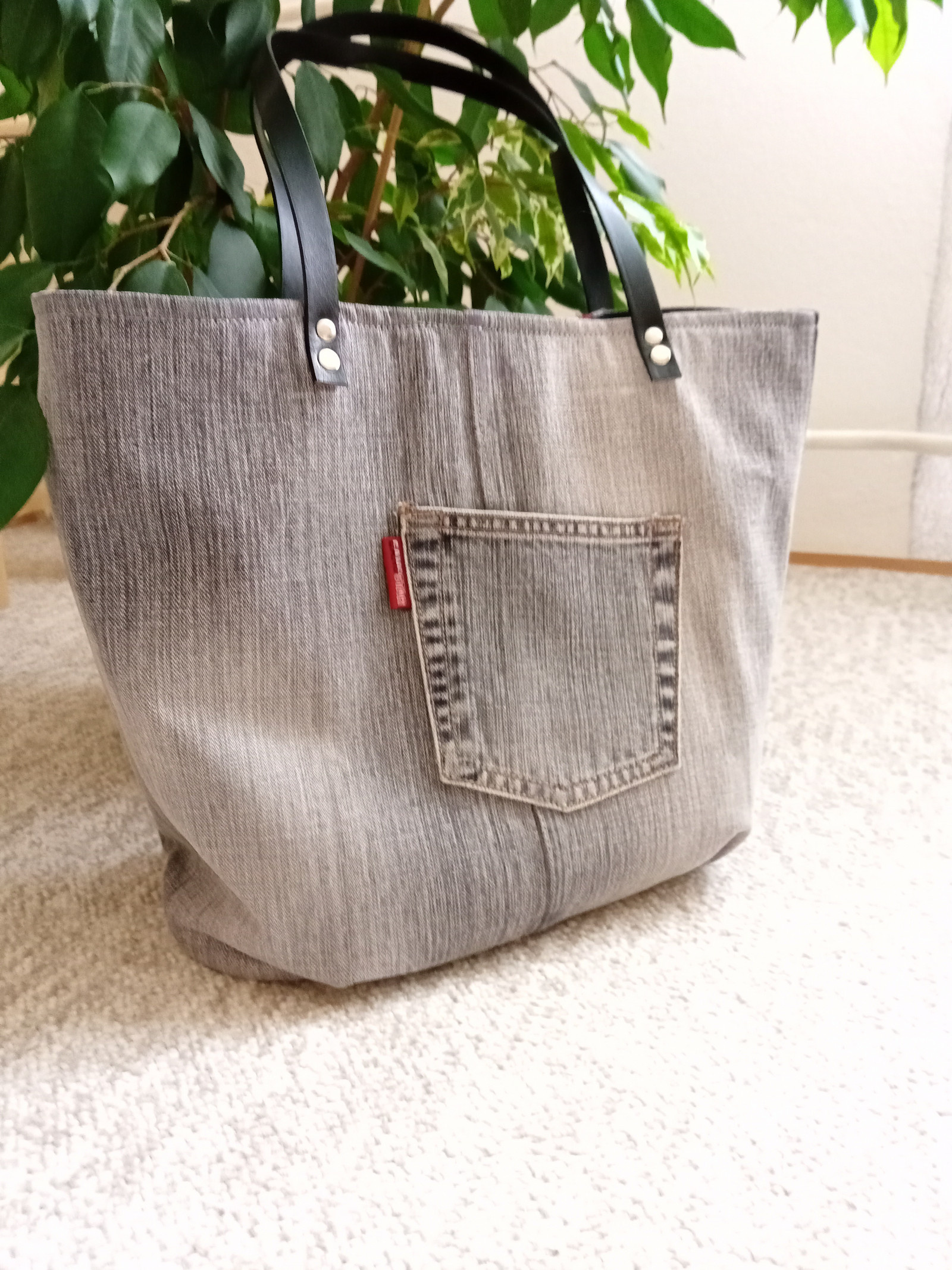 Vícebarevná Riflová taška- oválné dno / od Ja.B. | Fler.cz