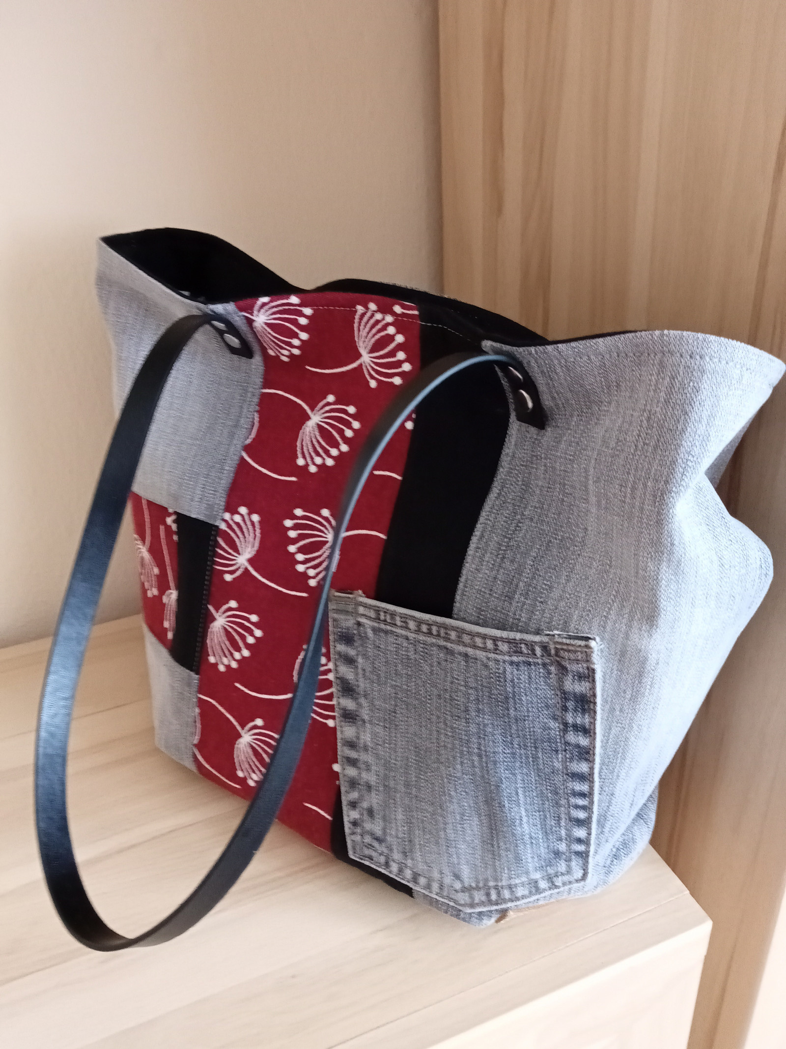 Vícebarevná Riflová taška- oválné dno / od Ja.B. | Fler.cz