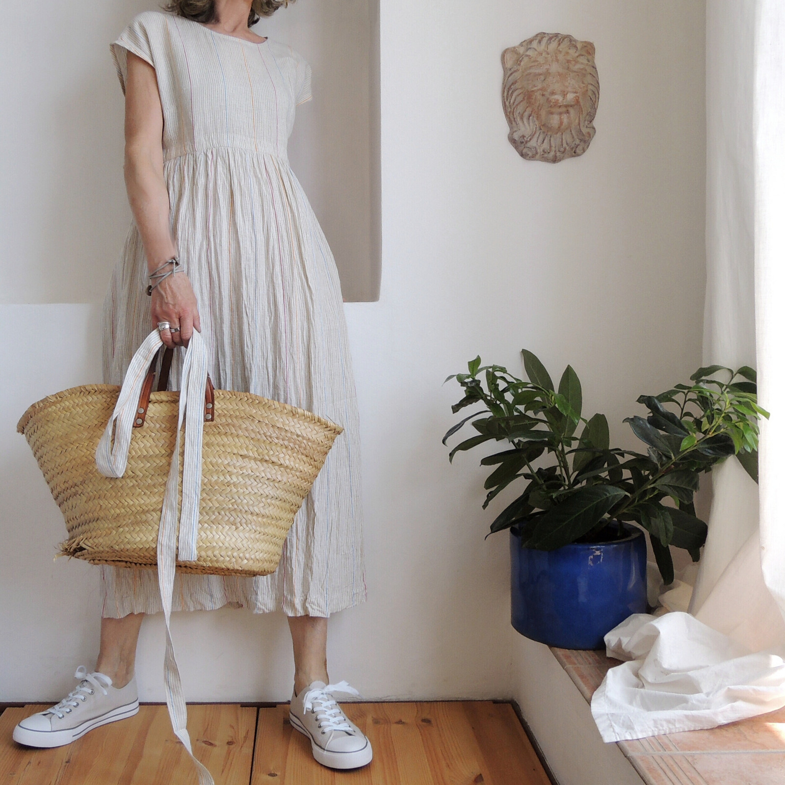 Dámské slonová kost RUTH šaty len - Rays smetanová / od ErmaBe | Fler.cz