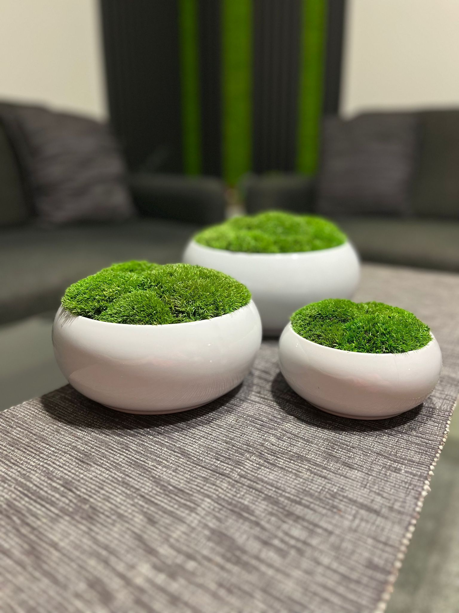 Mísa bílá Mechová dekorace - LUXUSNÍ SADA – MÍSY NA STŮL / od Aninka772 ...