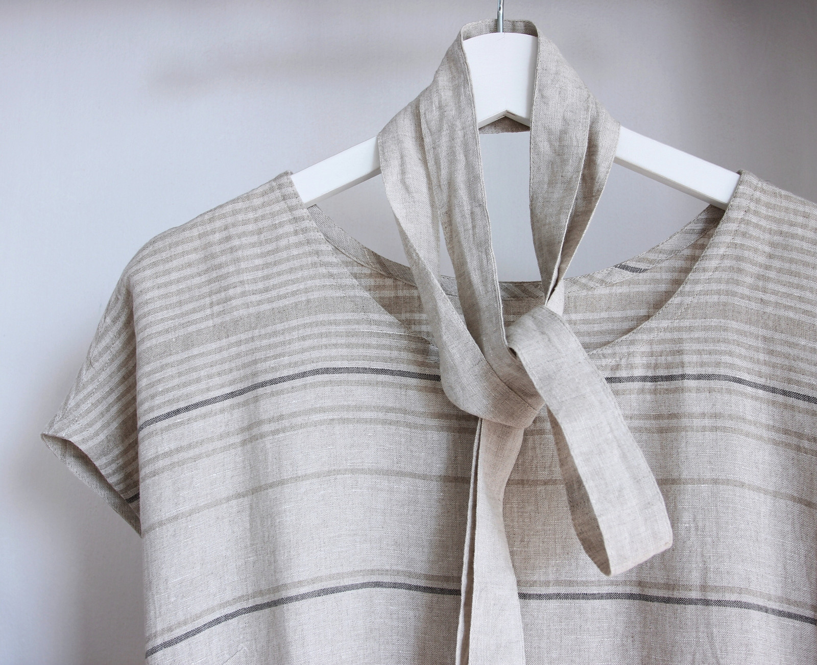 Dámské slonová kost RUTH šaty len - LinLines smetanová/graphite II ...