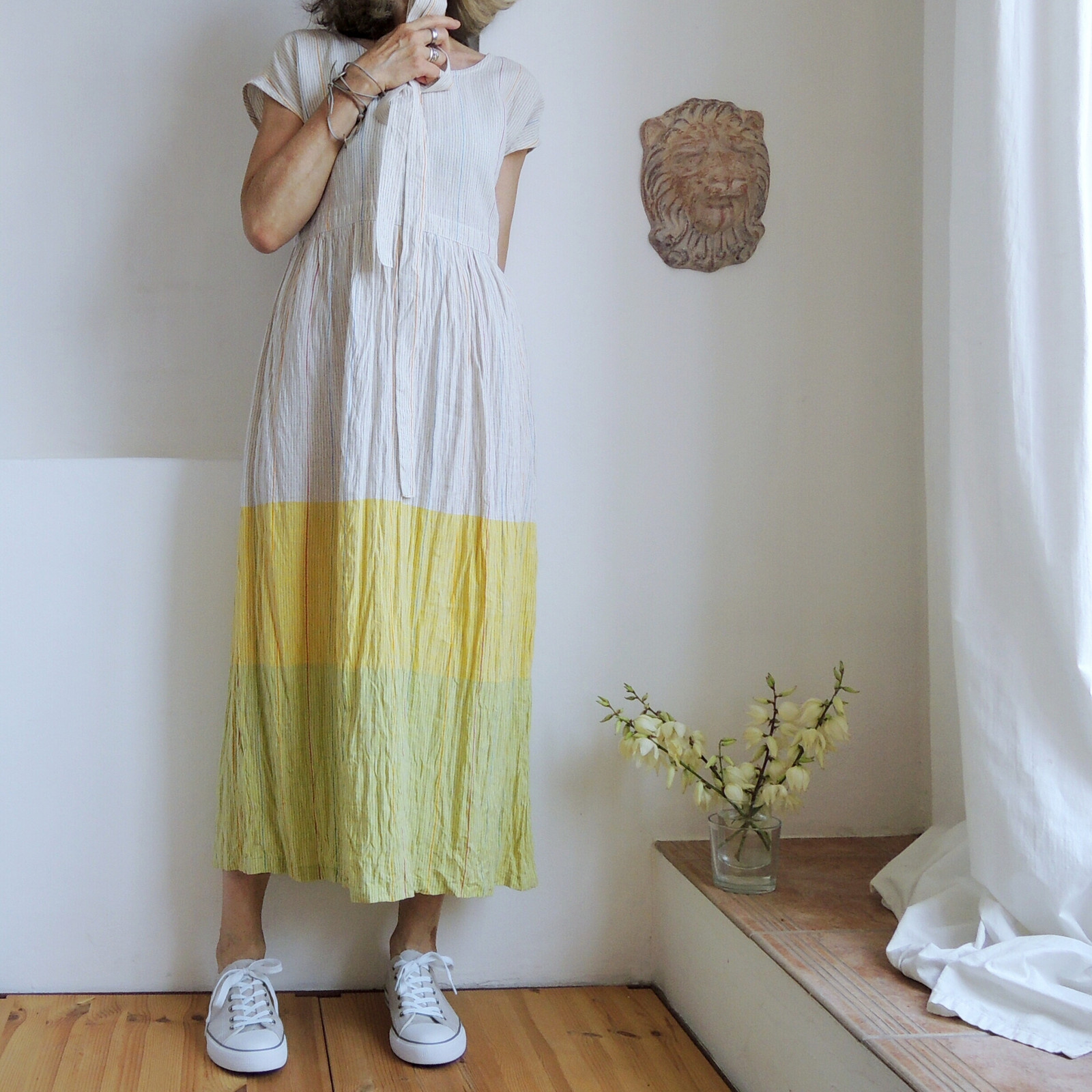 Dámské slonová kost RUTH Provence - Citron a limetka - šaty len / od ...