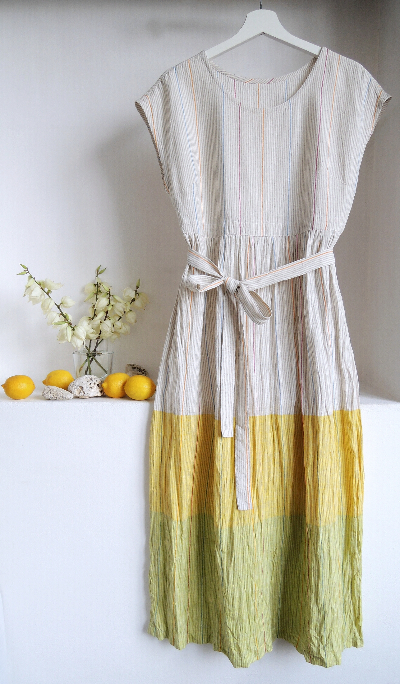 Dámské slonová kost RUTH Provence - Citron a limetka - šaty len / od ...