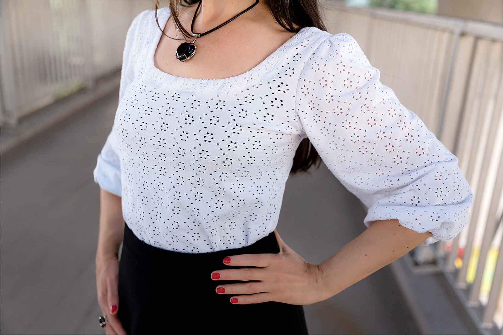 Tričko 3/4 rukáv dámské bílé romantická halenka "Madeira de Blanc" No.1 ...