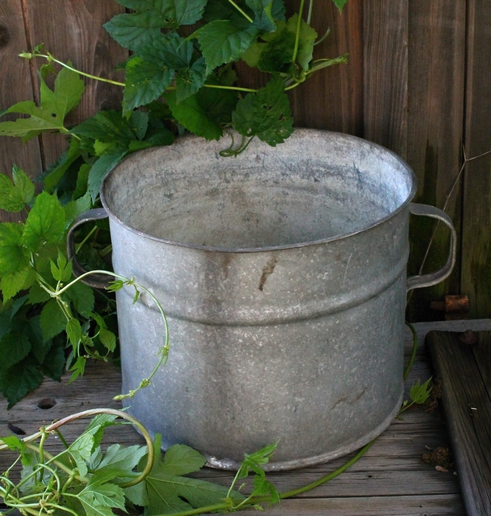 Nádobí dekorační Pozinkovaný zavařovací hrnec 20l pr.33 cm / od Kouzlo starých věcí | Fler.cz