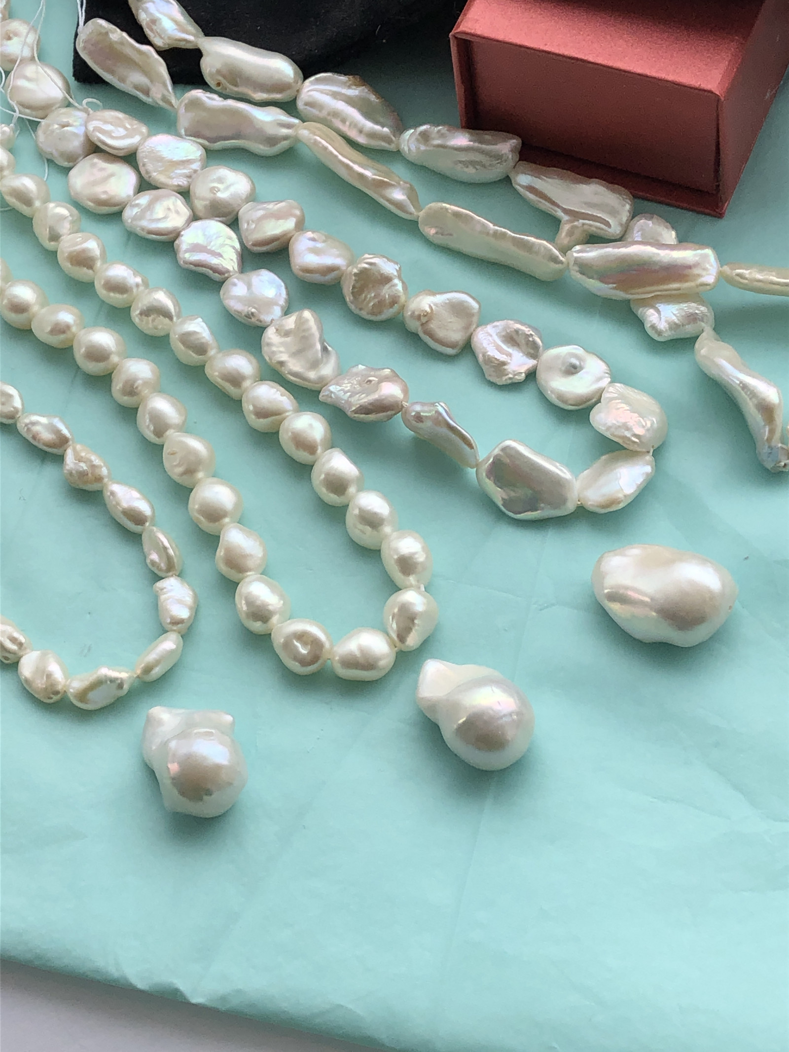 Bílý Perlový náhrdelník na PŘÁNÍ,perly ve zlatě n.Ag925 / od BS DESIGN ...