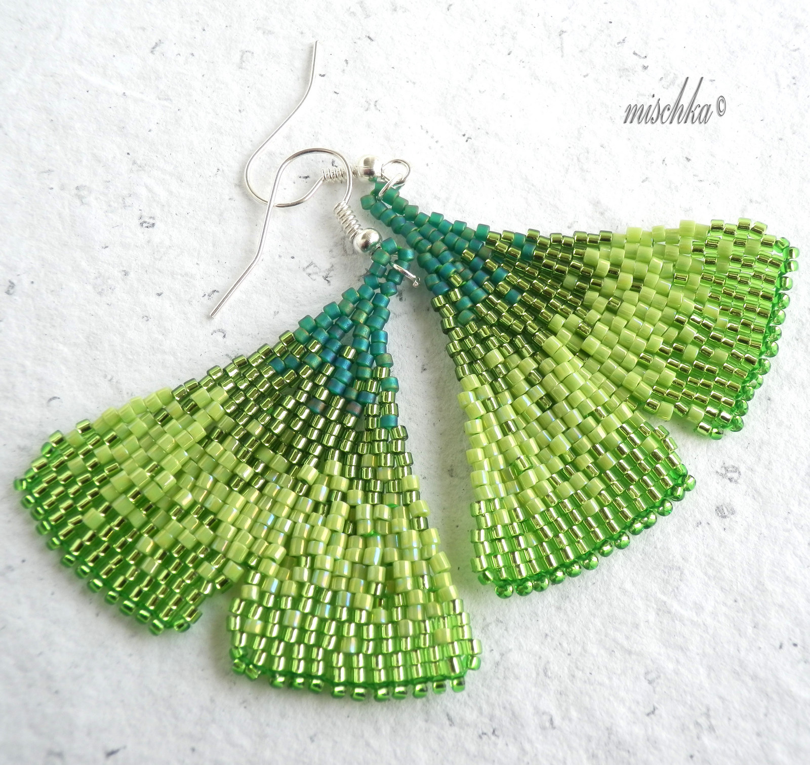 Dámské světle zelené Náušnice "Jinany No.7" / od Bird on Birch | Fler.cz