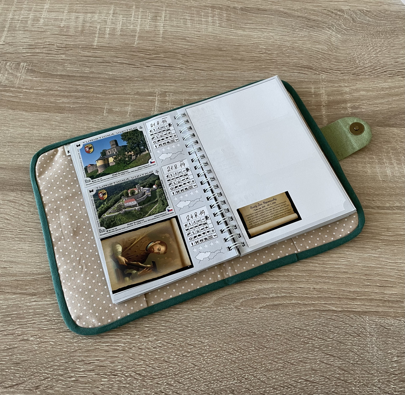 Tmavě zelený Obal na turistický deník Socha Svobody / od kamuška69 ...