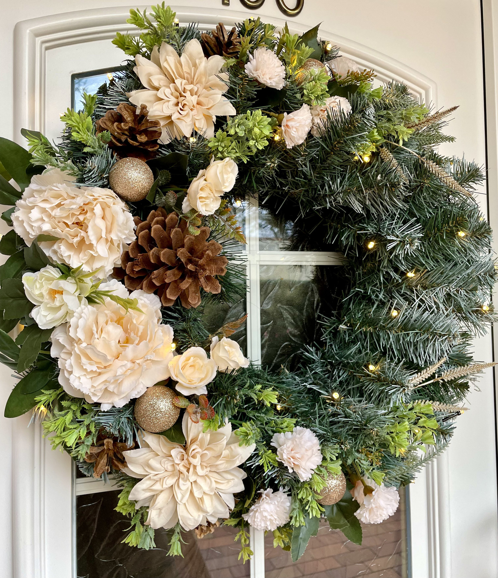 Pudrový Adventní (vánoční) věnec / od Manufacture Belle Cour | Fler.cz