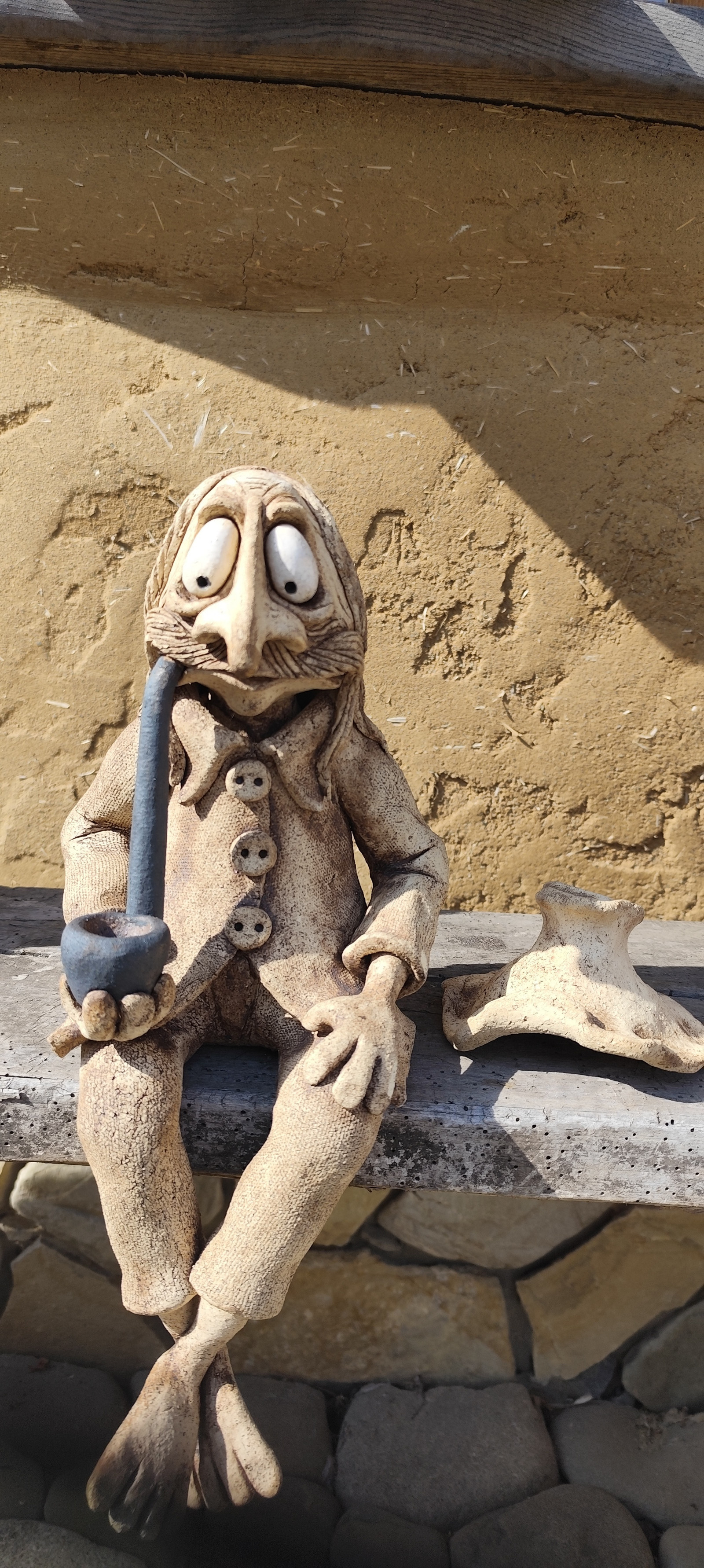 Socha hnědá Vodník s fajfkou / od KerLenka | Fler.cz